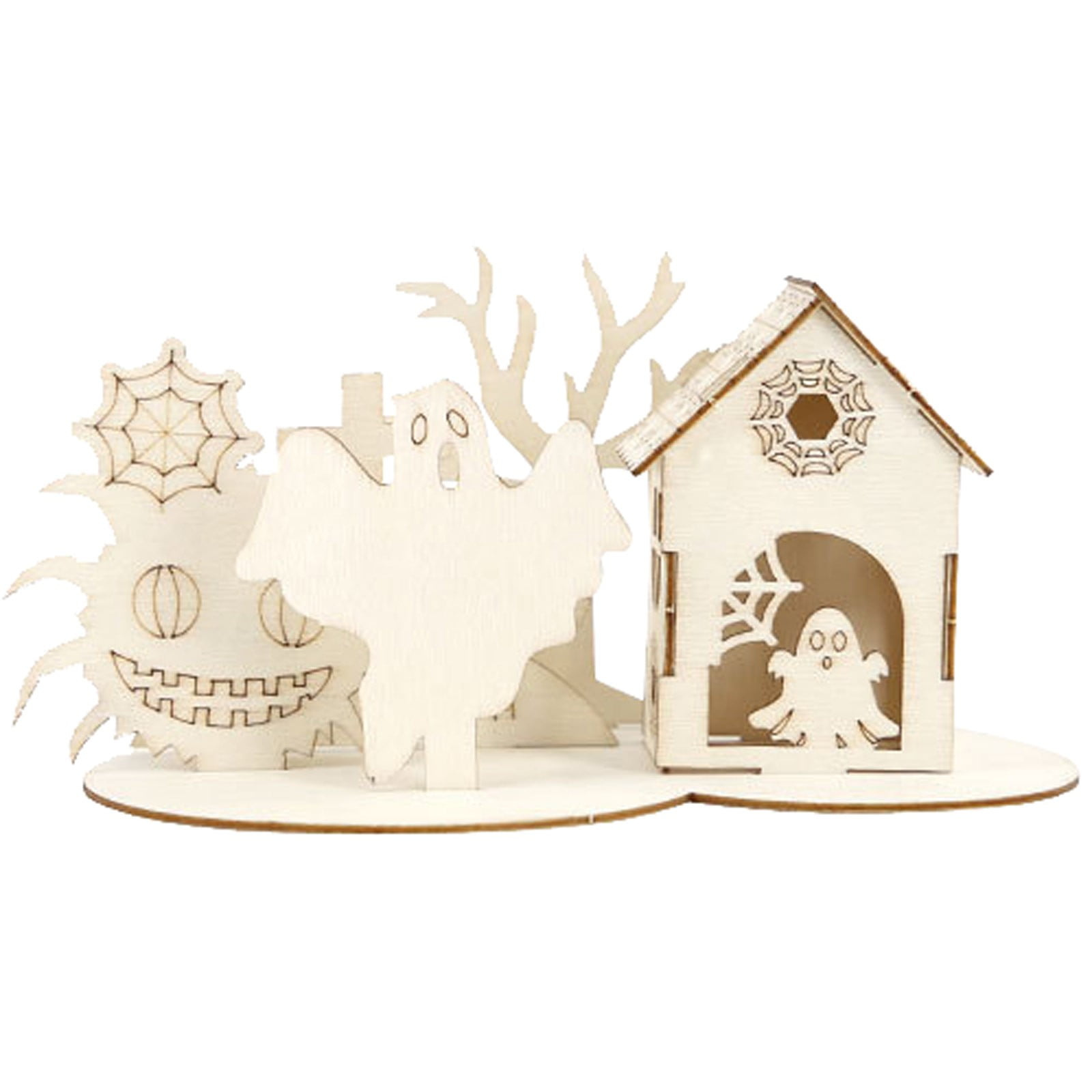 AUDeals 3D Wooden Halloween Mansion | Modular Escape Room Puzzle for ...