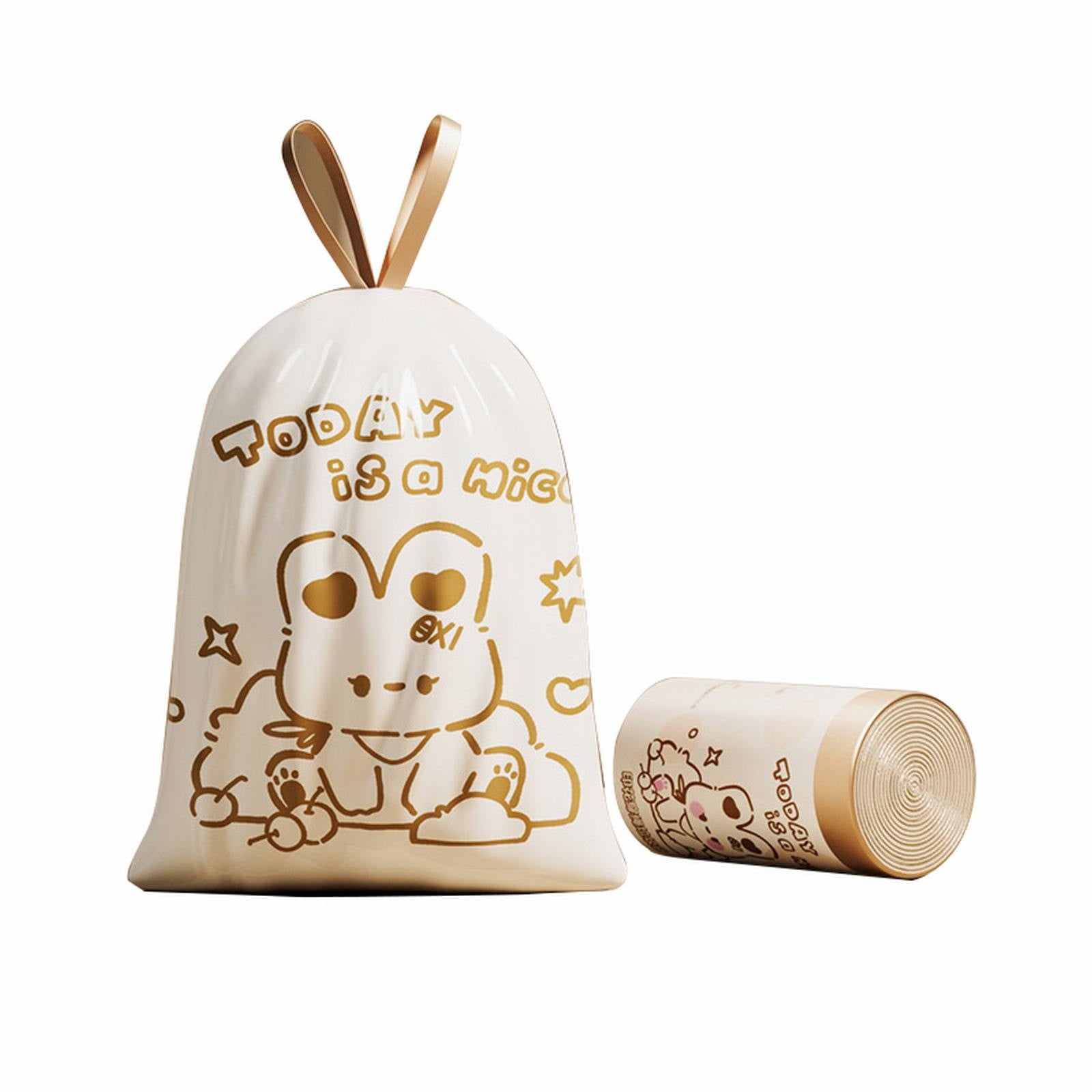 AUDeals ‌4.5 Gallon Unscented Trash Bags | Cute Printed Mini Design ...