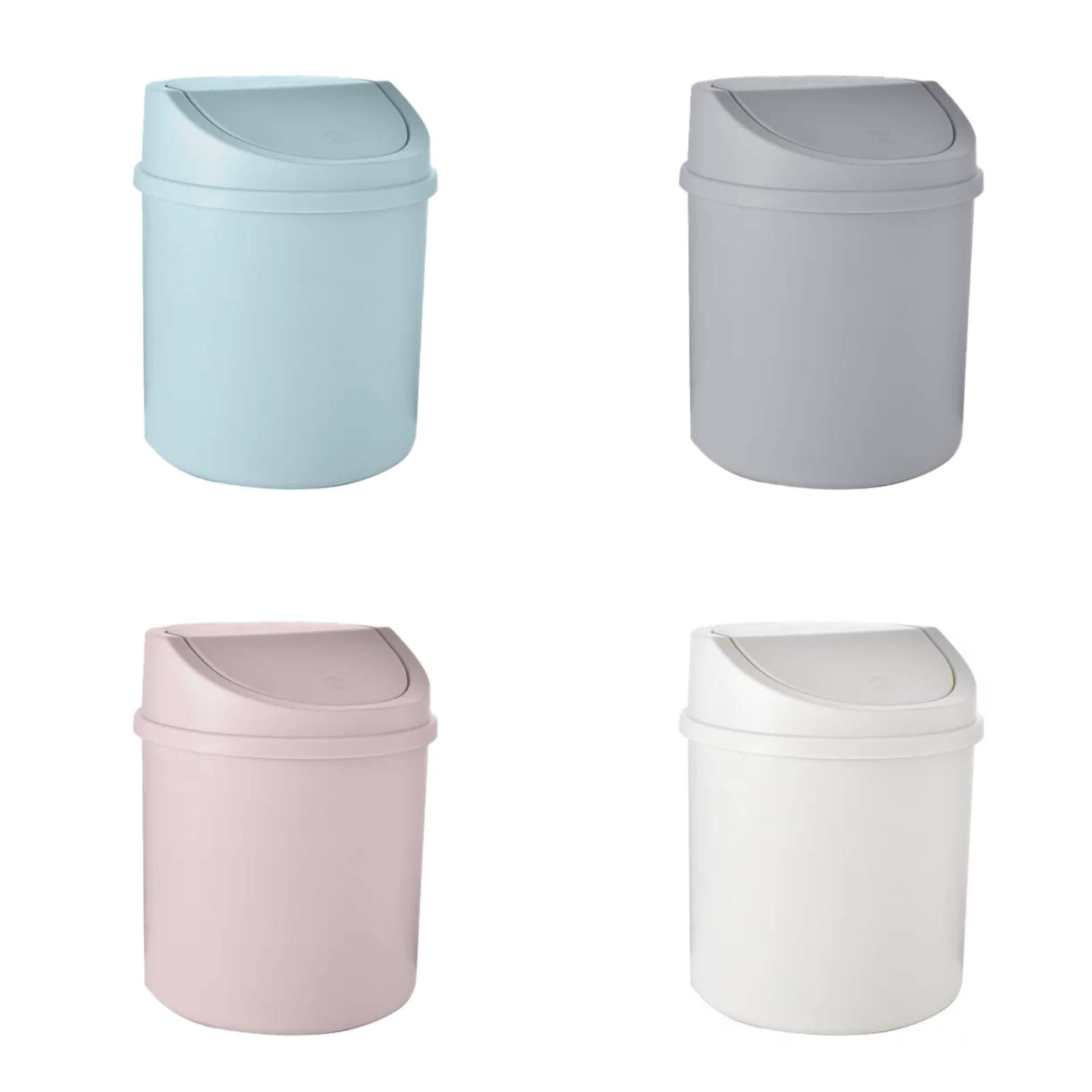 AUDeals 6.69*5.12 Inches Desktop Mini Cute Trash Can with Rotating Lid ...