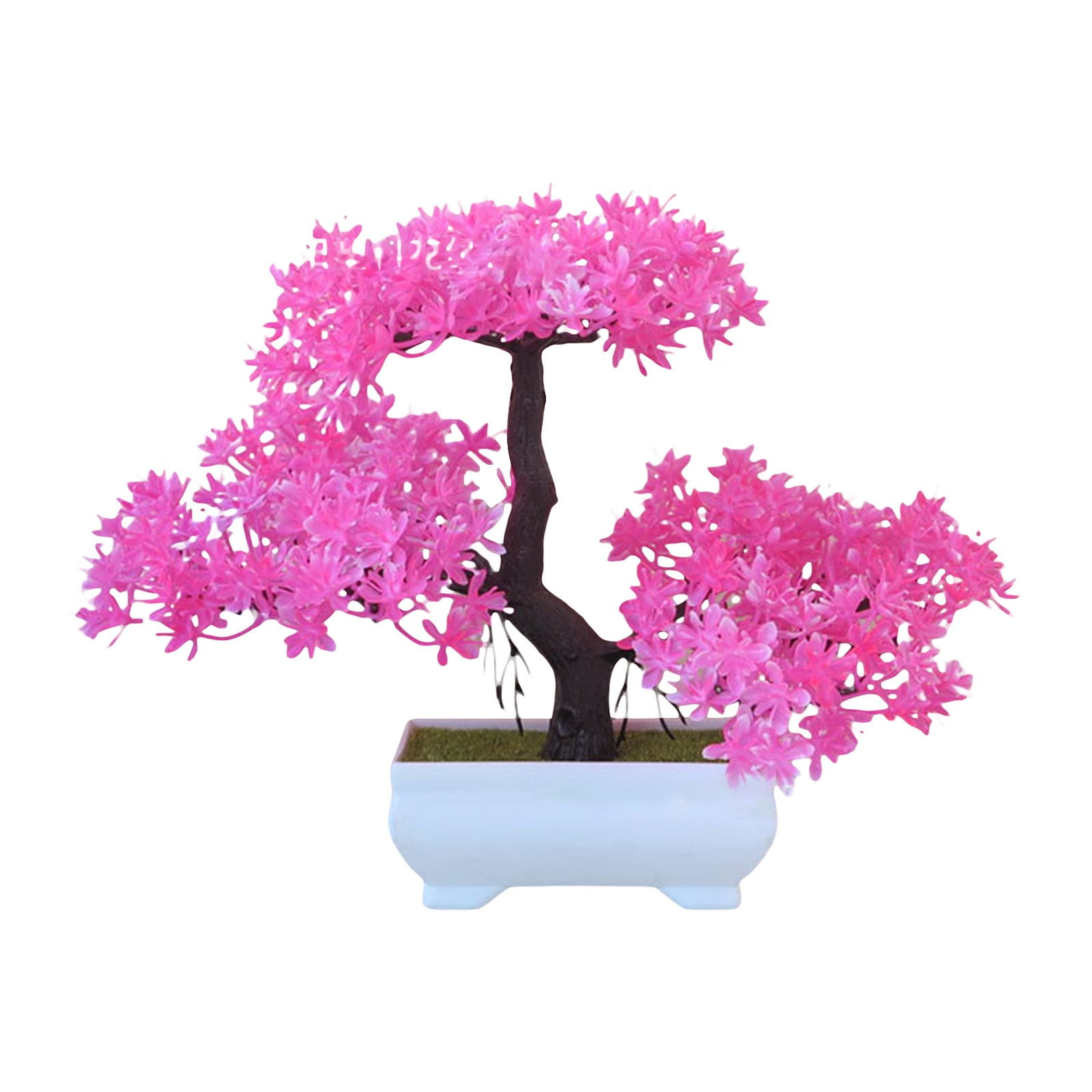 AUDeals Artificial Bonsai Tree Realistic Plastic Mini Tree for Office ...