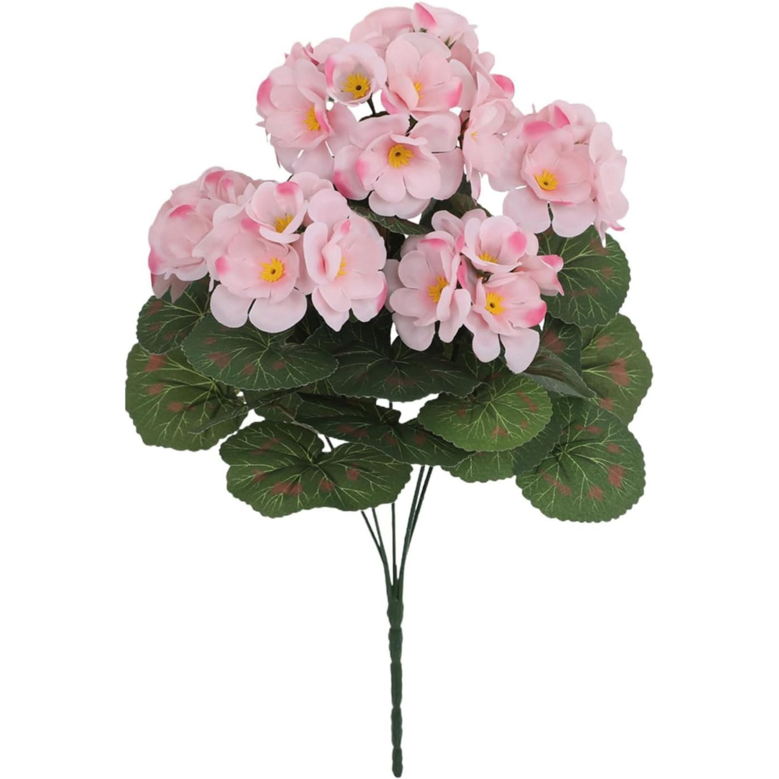 AUDeals ‌Artificial Geranium Plant Realistic Silk Flowers with Fade ...