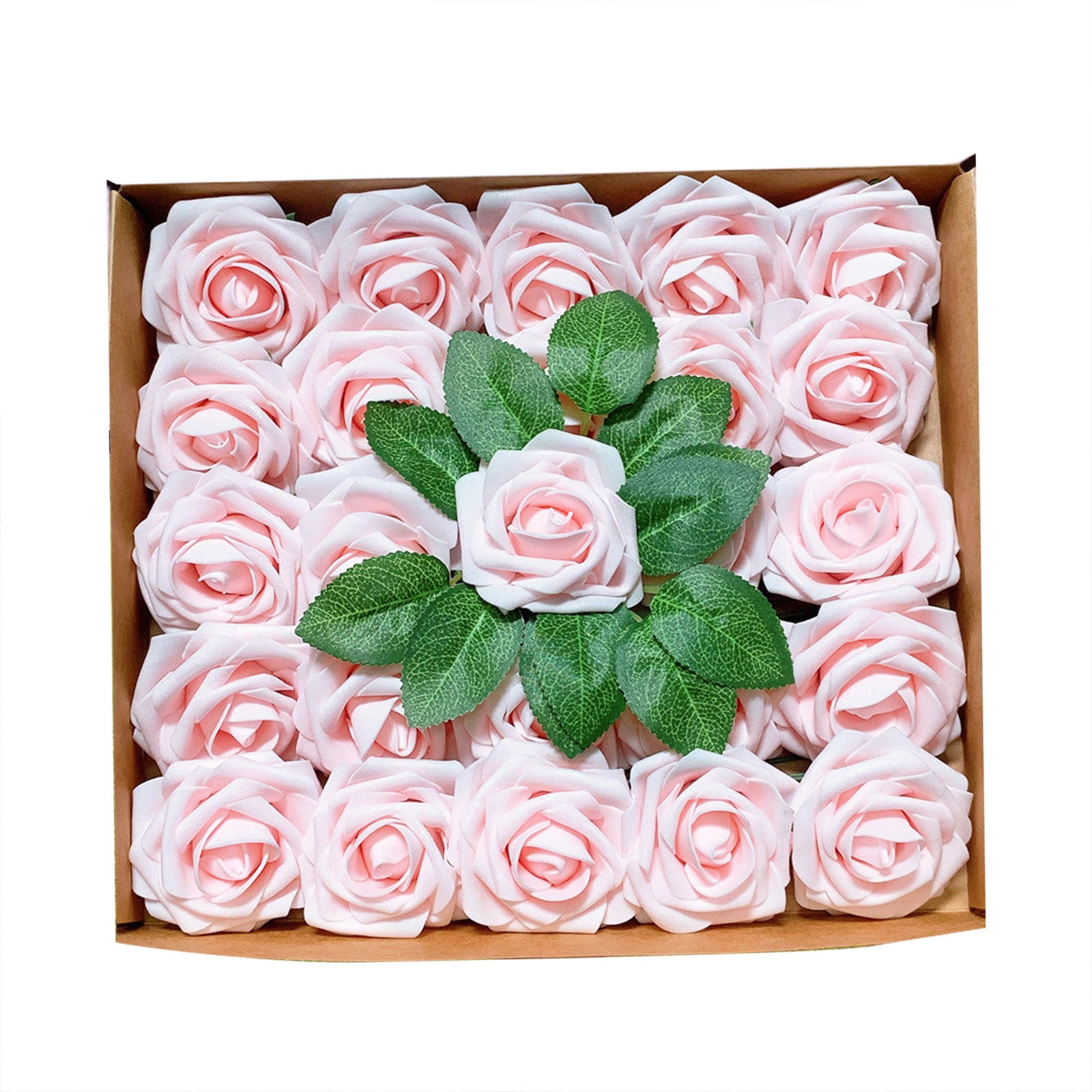 AUDeals Artificial Hydrangeas Flowers Gift Box 8cm Rose Rose Plus Leaf ...