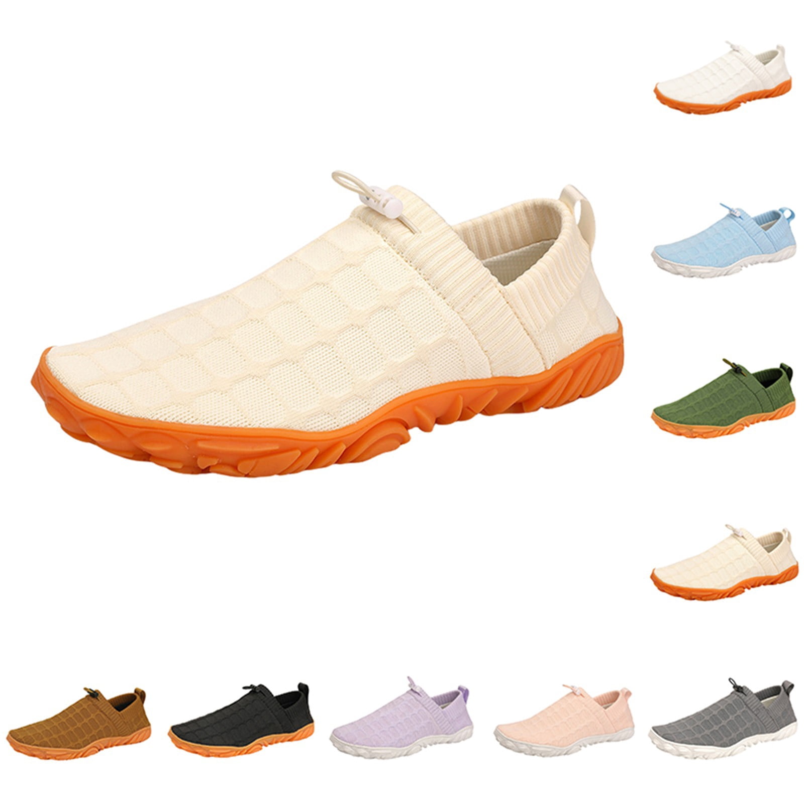 AUDeals Barefoot Water Shoes Wide Toe Slip On Quick Dry Non Slip Beach ...