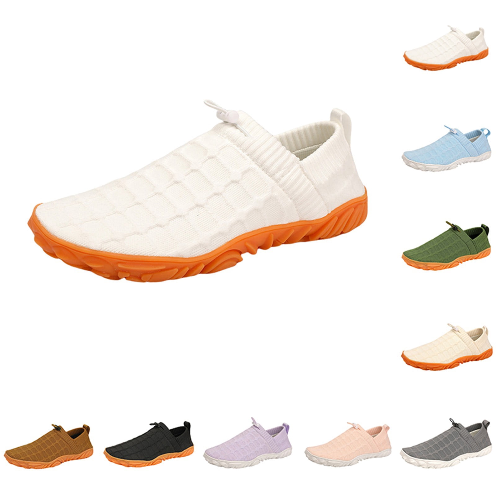 AUDeals Barefoot Water Shoes Wide Toe Slip On Quick Dry Non Slip Beach ...