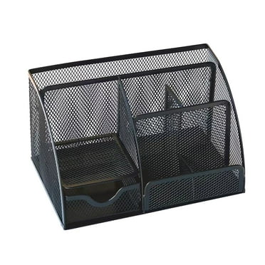 Deli Mesh Desktop Organizer Office Supplies, 7 Compartments, Black ...