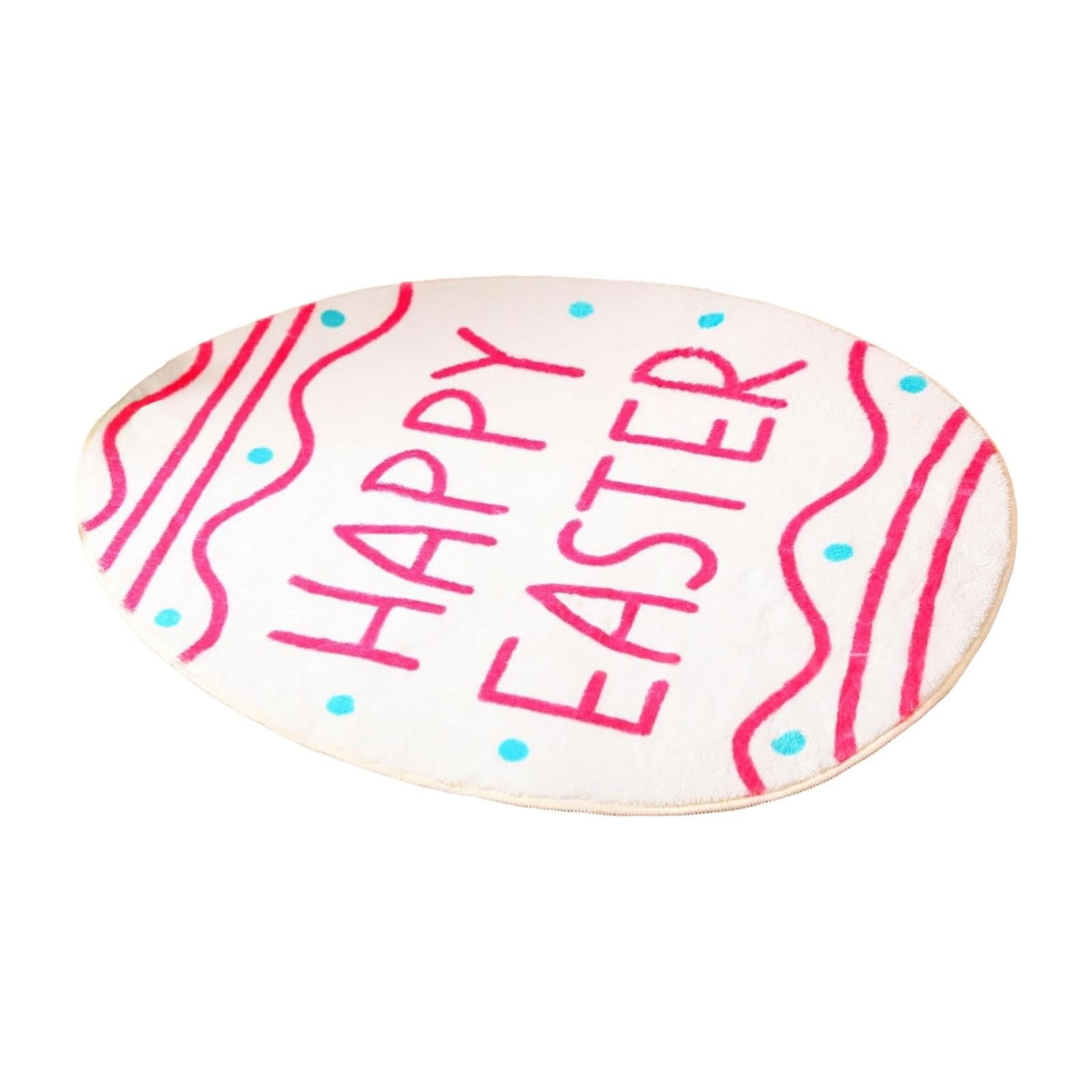 AUDeals Easter Bathroom Rugs Eggs Easter Decorations for Bathroom ...