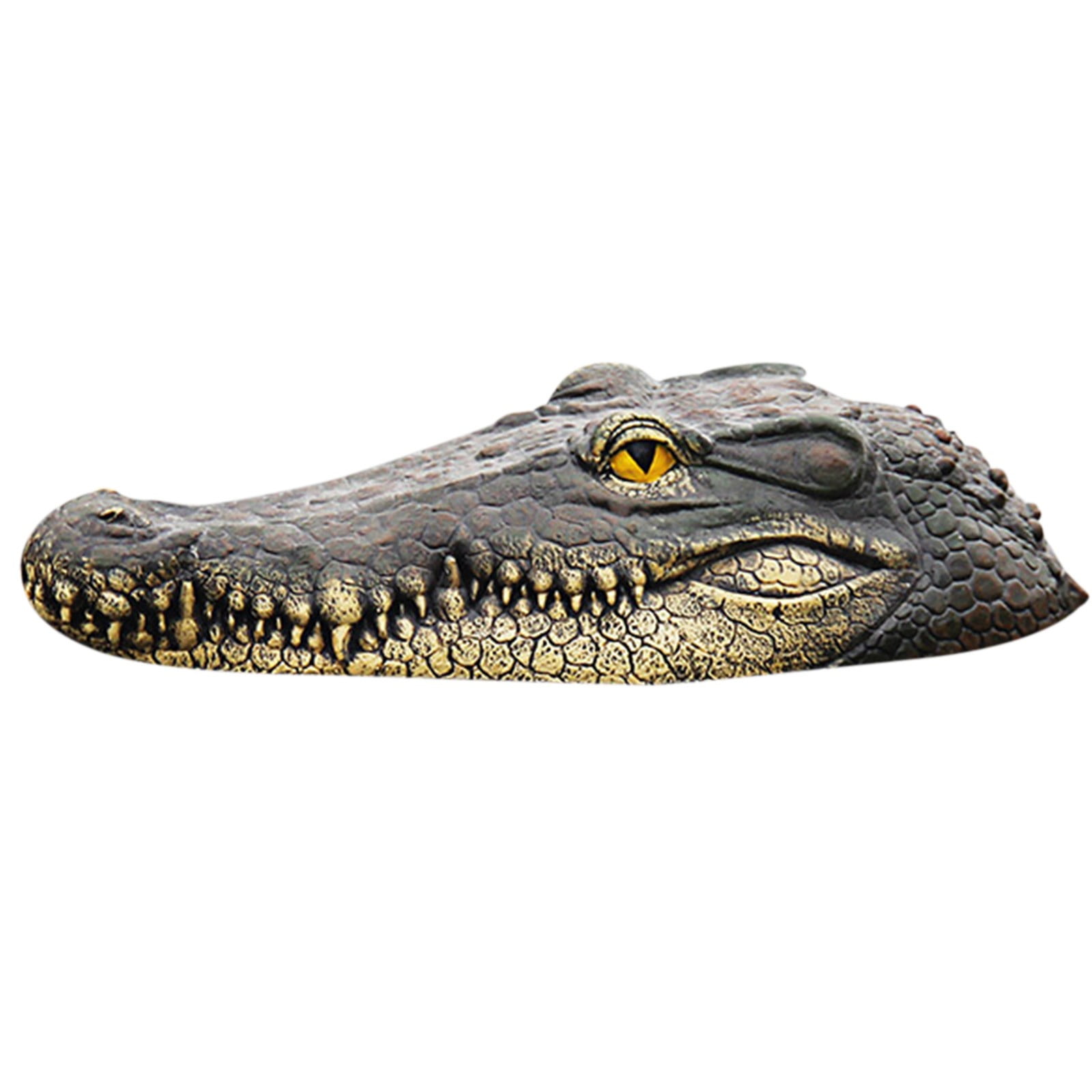 AUDeals Floating Alligator Head Decoy for Pool, Resin Crocodile Head ...