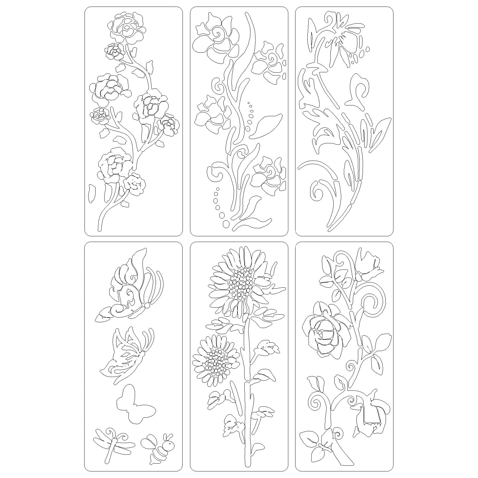 AUDeals Garden Fence Large Flower Stencils DIY Decoration 2024 New ...