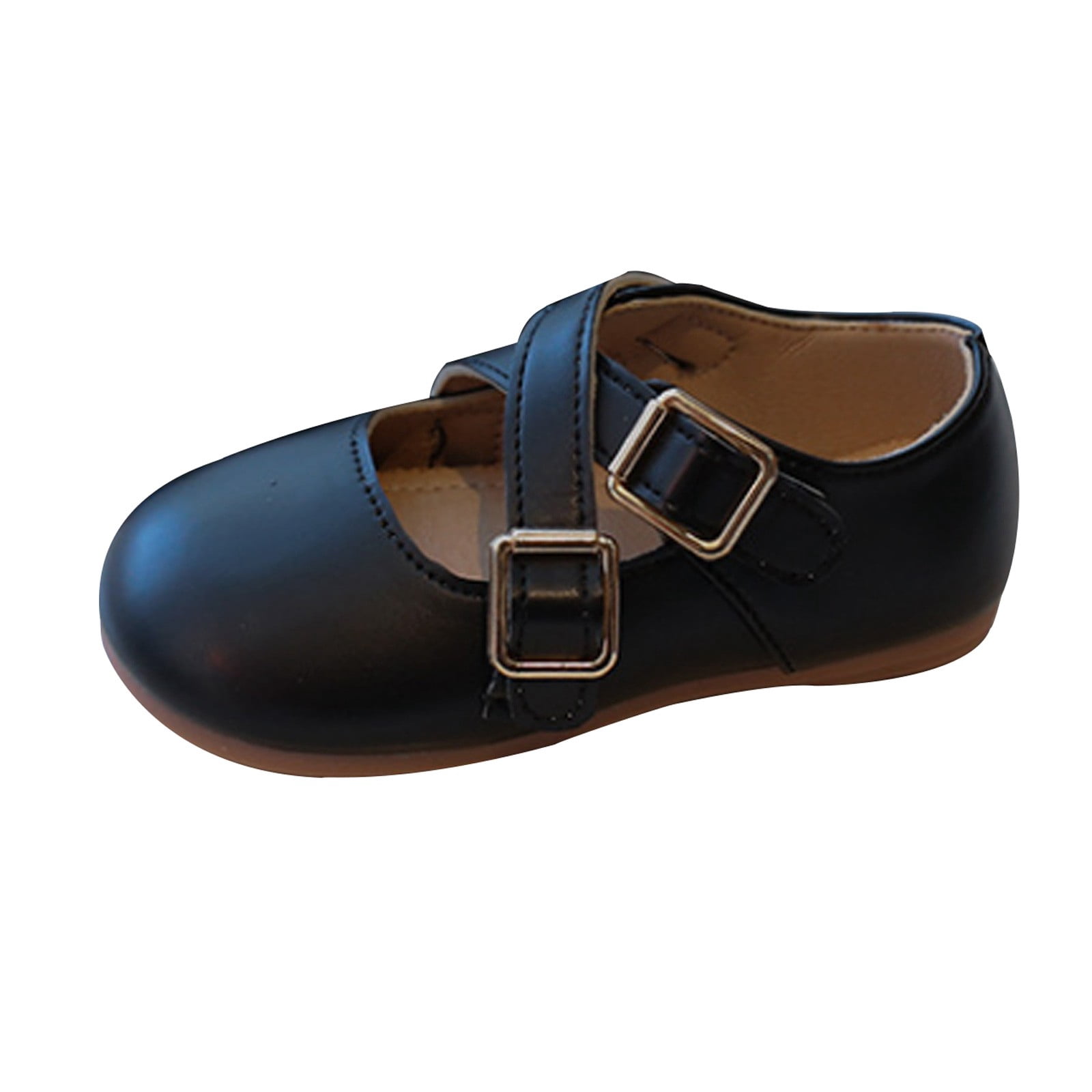 AUDeals Girls Mary Jane Oxfords - Double Buckle Strap Flats with Soft ...