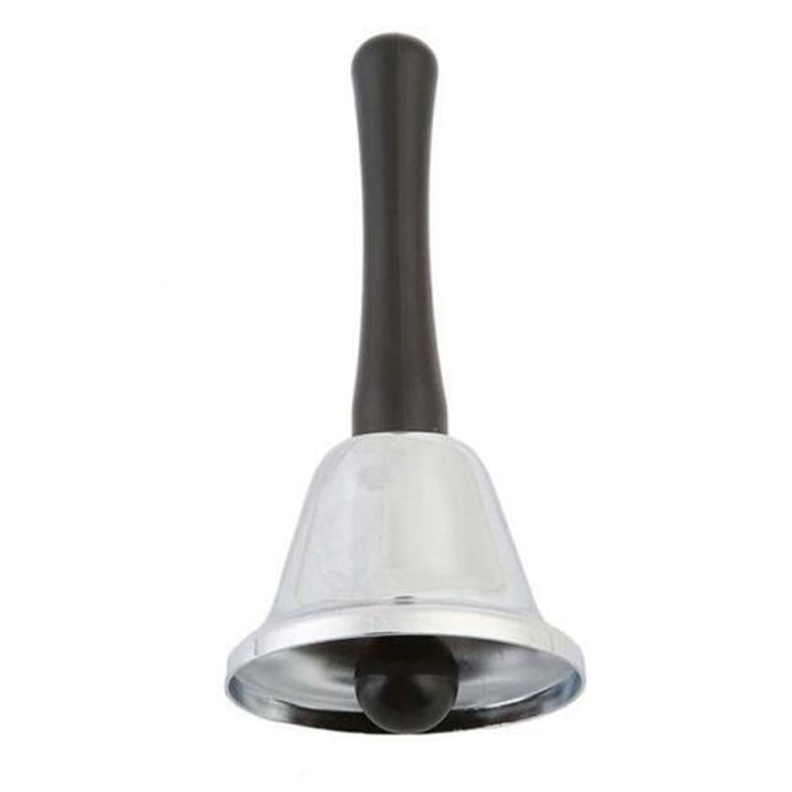 AUDeals Hand Bell Silver Steel Bell Ringing Bell with Handle Dinner ...