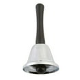 AUDeals Hand Bell Silver Steel Bell Ringing Bell with Handle Dinner ...