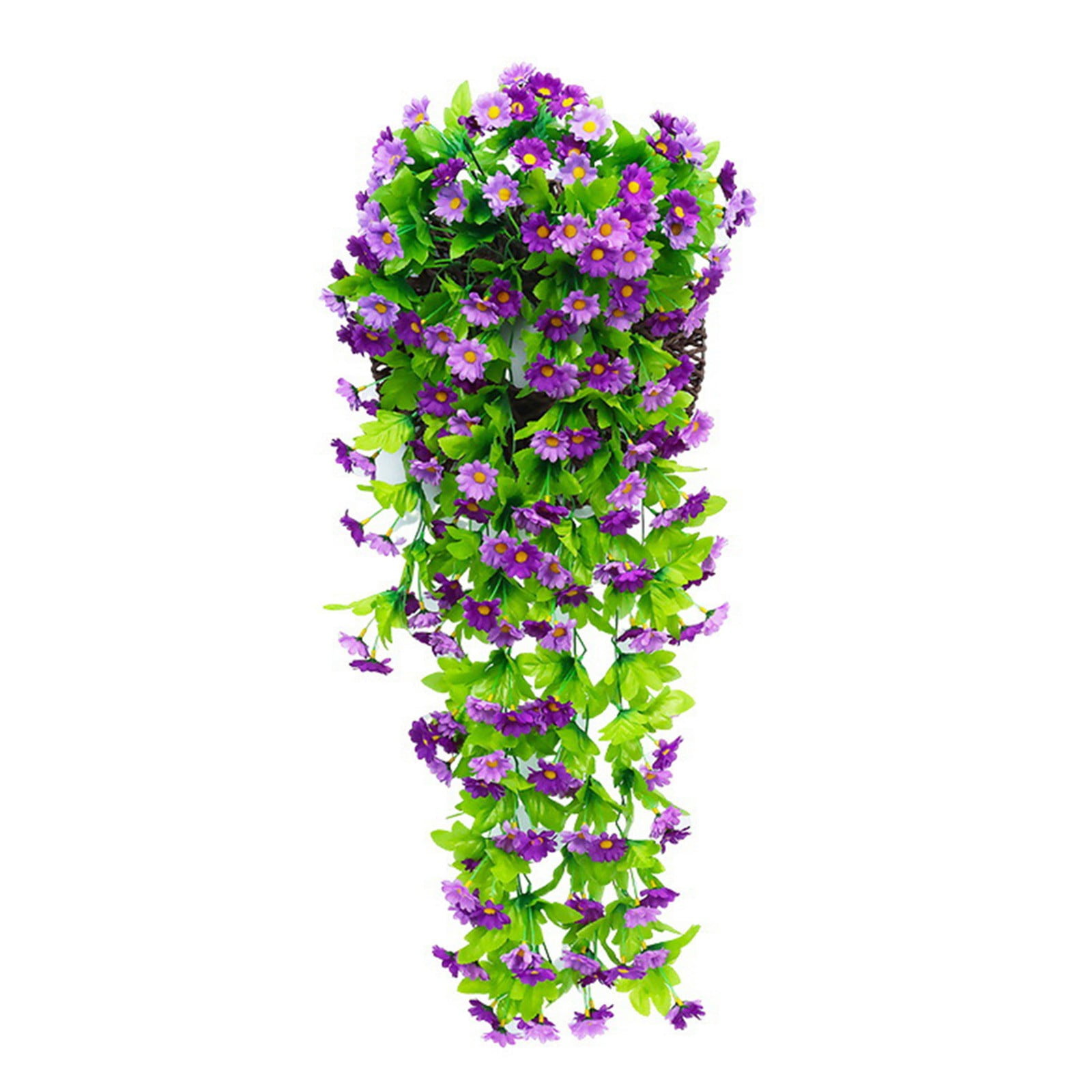 AUDeals Hanging Hanging Basket Bunch Violet Flower Hanging Garland ...