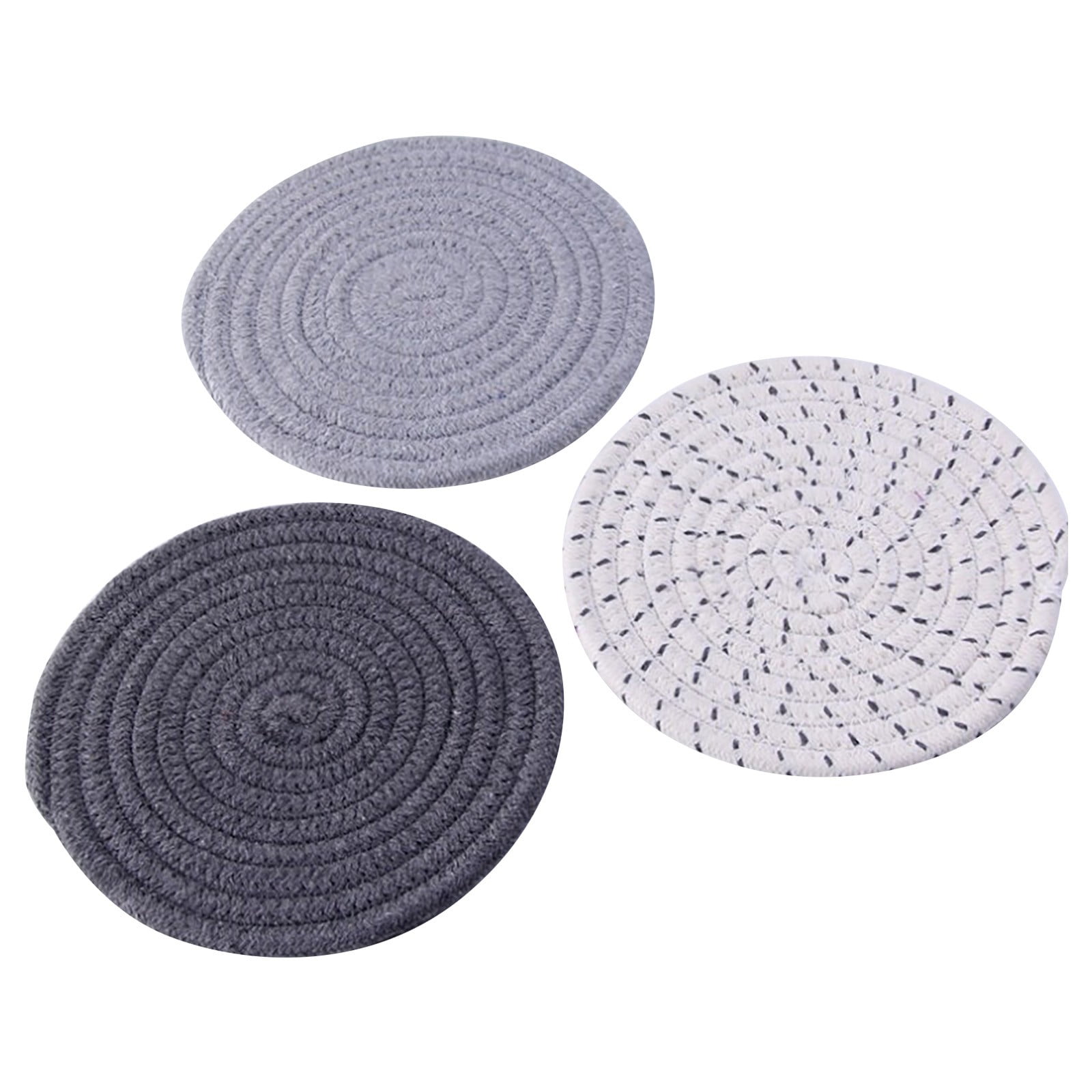 AUDeals Heat-Resistant Place Mat Set | Thickened Round Tray Mats for ...