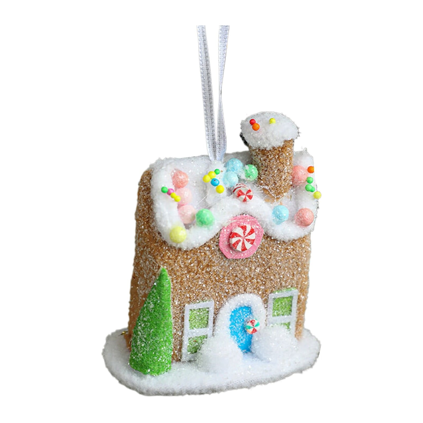 AUDeals Ice Hut Snowman Ornaments, Sparkling Winter Village Figurines ...