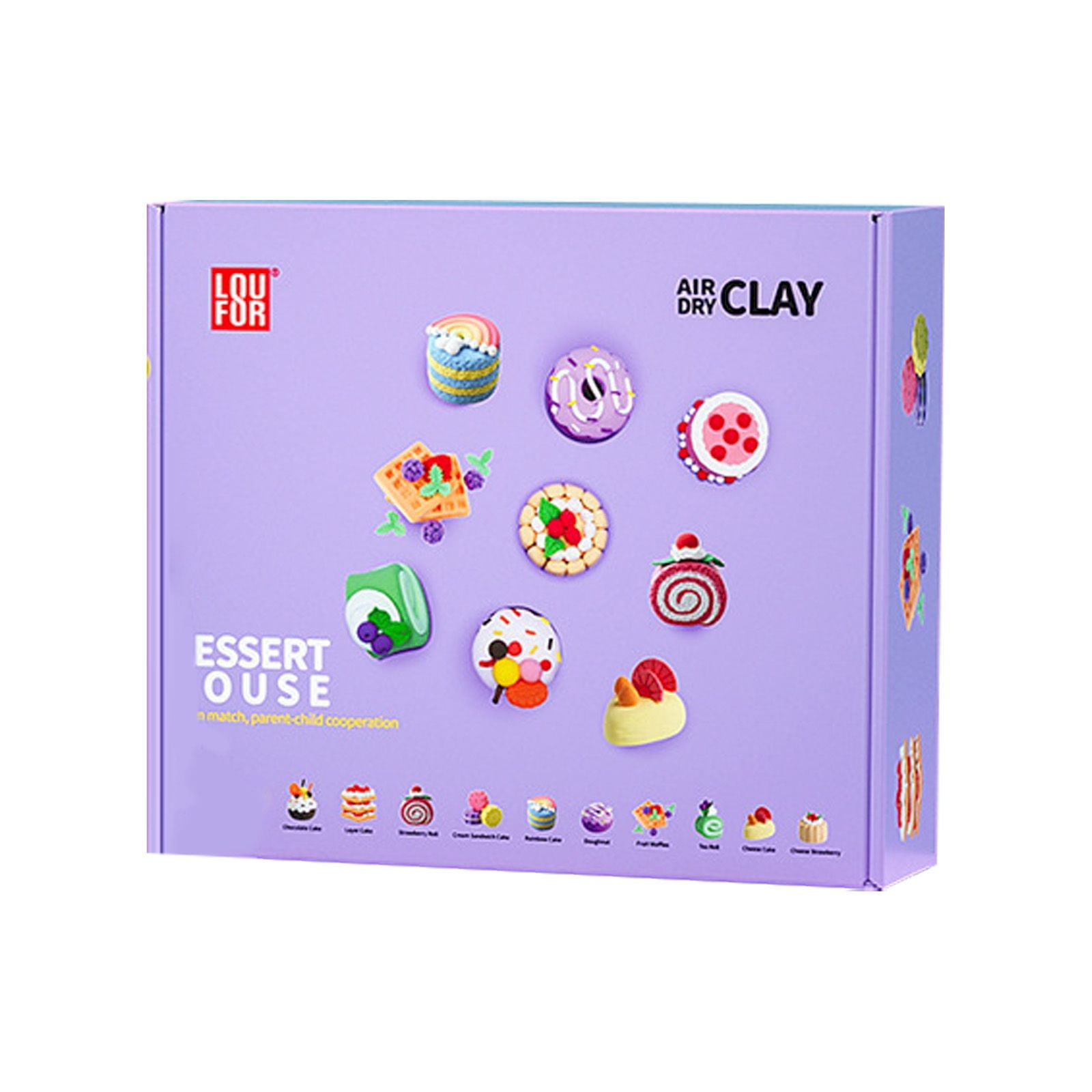 AUDeals ‌Kids Ultra-Light Dry Clay Kit Colors Air-Dry Modeling Clay ...