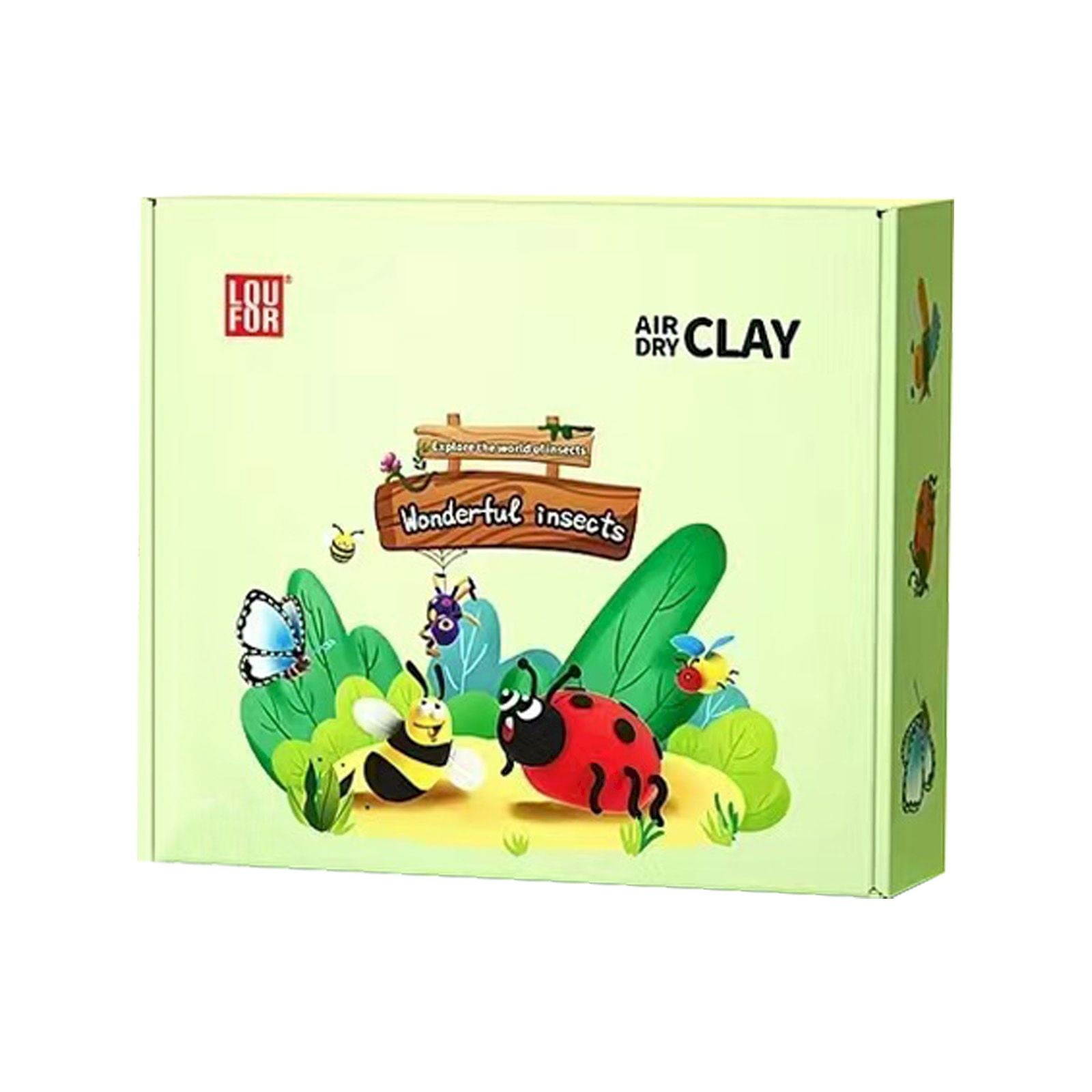 AUDeals ‌Kids Ultra-Light Dry Clay Kit Colors Air-Dry Modeling Clay ...