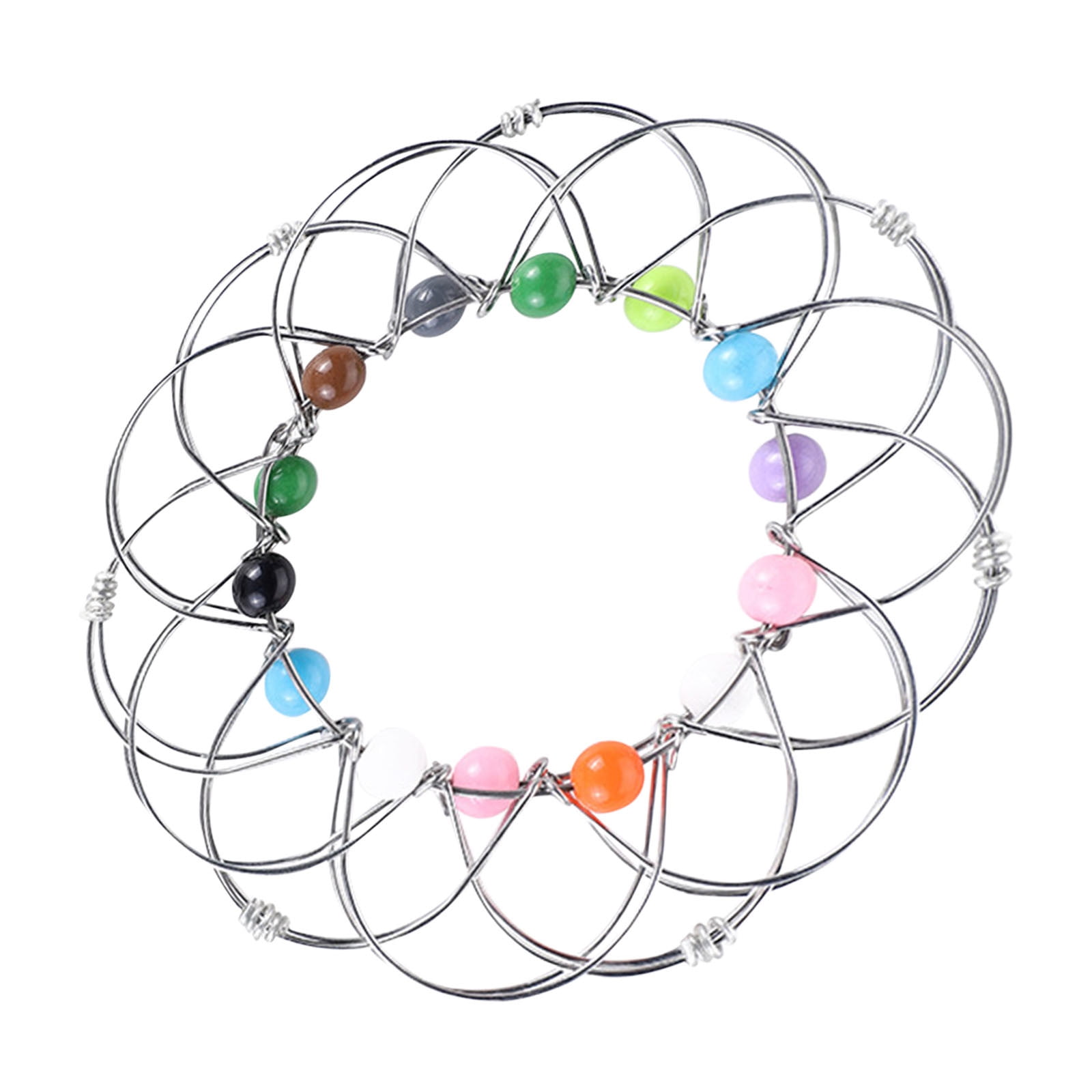 AUDeals Magic Iron Hoop 36 Transformations Fidget Toy, Retro Steel Wire ...