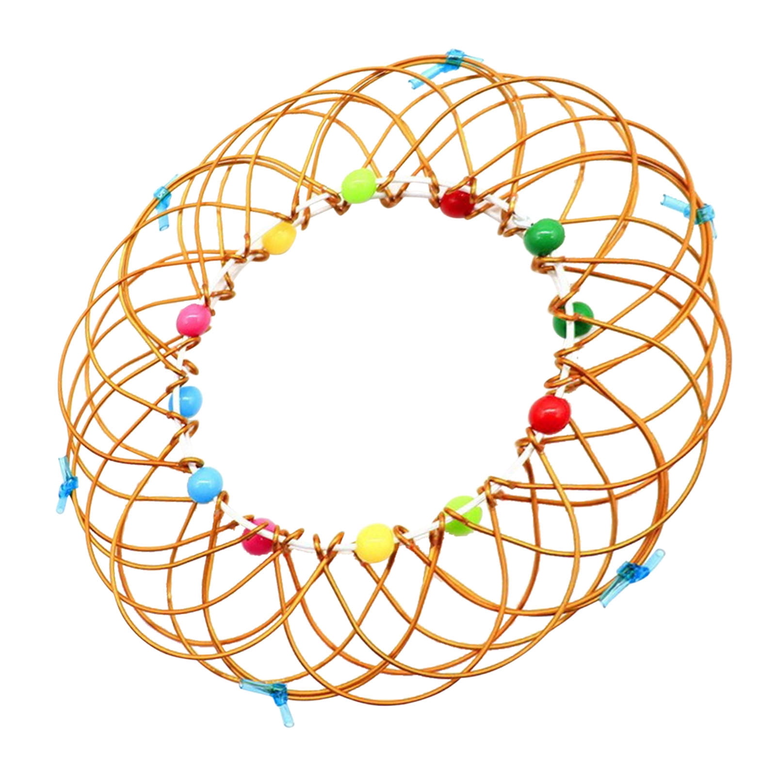 AUDeals Magic Iron Hoop 36 Transformations Fidget Toy, Retro Steel Wire ...