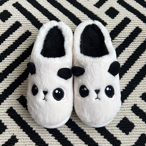 AUDeals Memory Foam Slippers for Women Men, Cute Plush Cotton House ...
