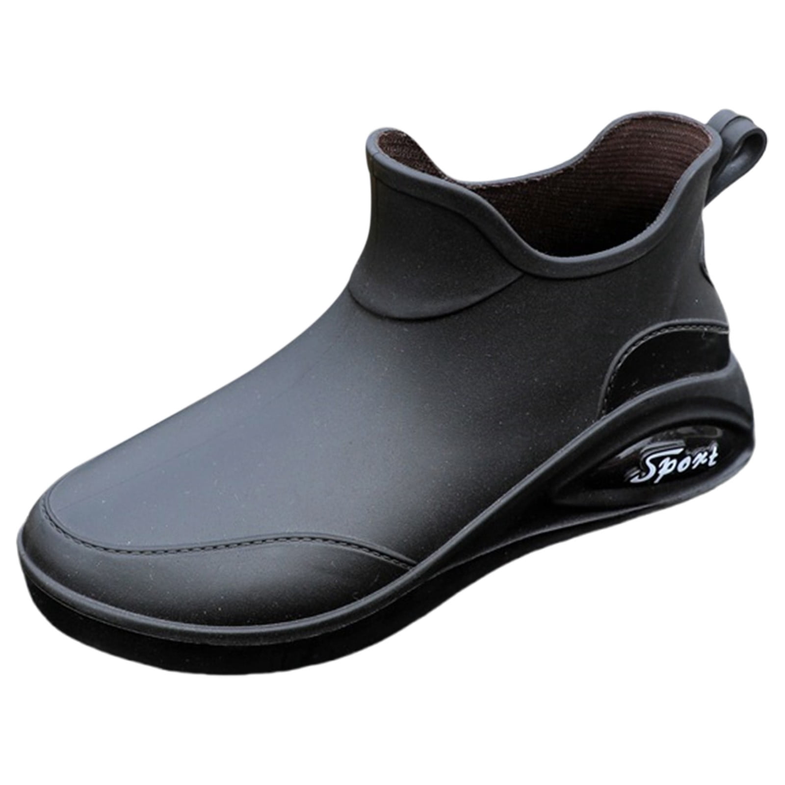 AUDeals Men Women Ankle Fishing Deck Boots Waterproof Rubber Anti Slip ...