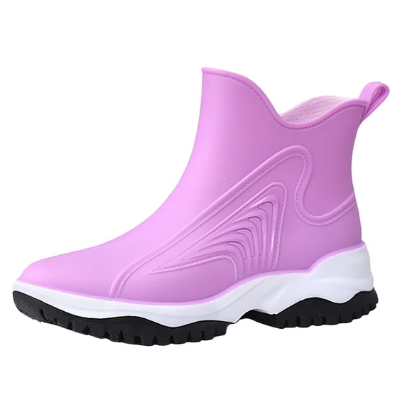 AUDeals Men Women Ankle Rain Boots Waterproof Lightweight Slip ...