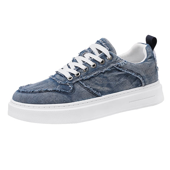 AUDeals Men Women Distressed Low Top Sneakers Canvas Fabric Upper Lace ...
