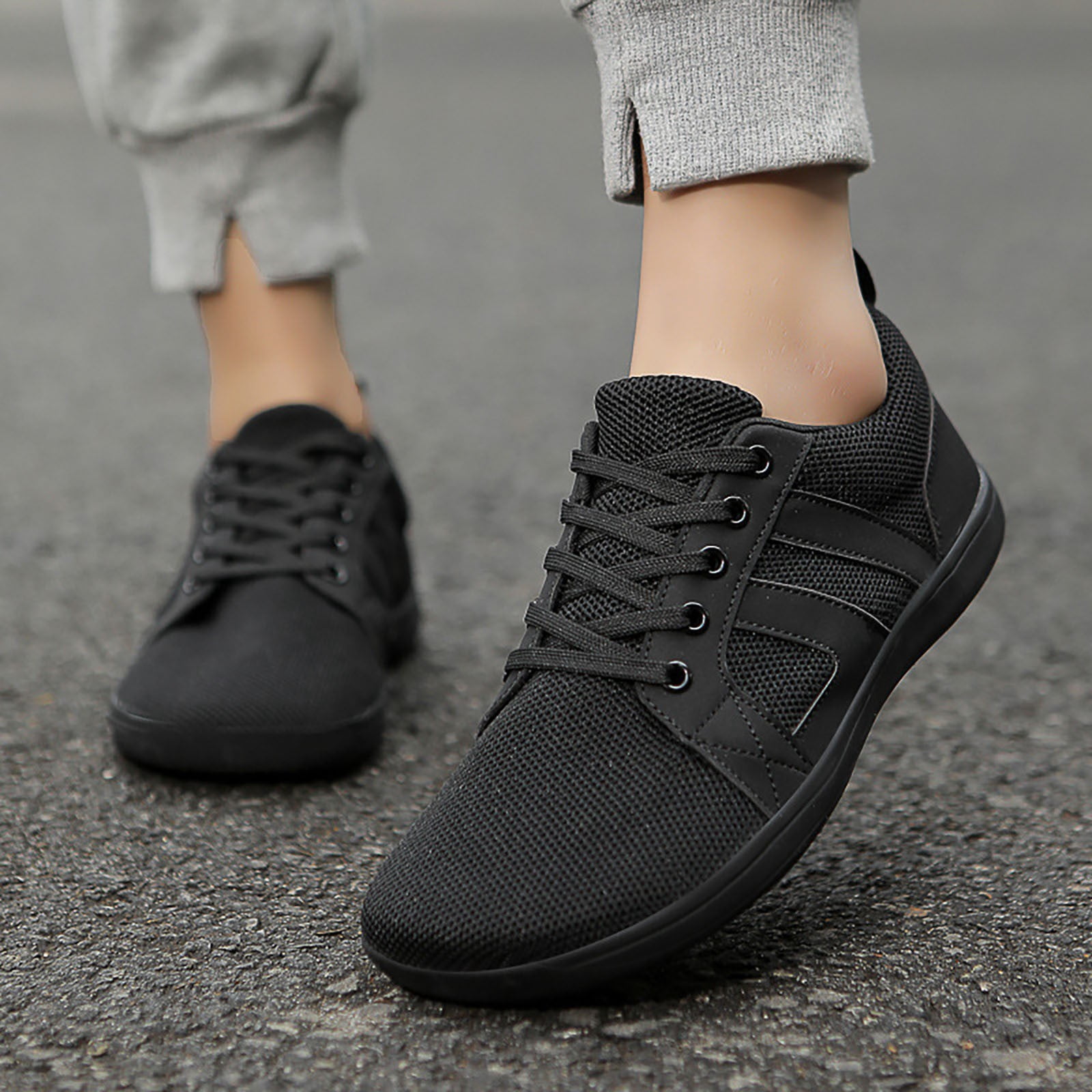 AUDeals Men's Barefoot Sneakers, Wide Toe Mesh Shoes with Zero Drop ...
