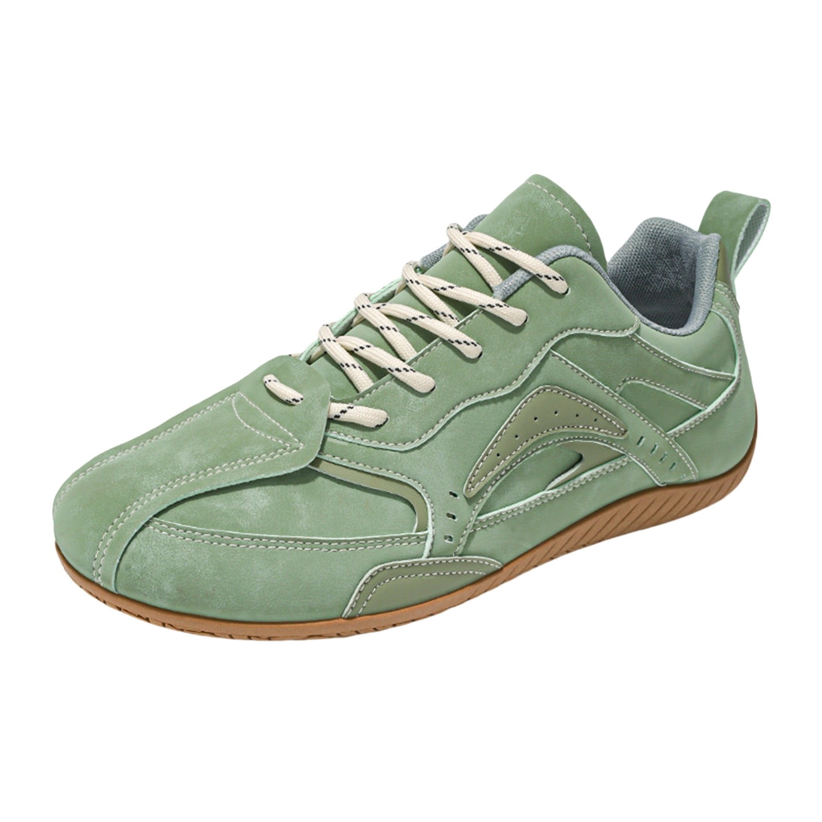 AUDeals Men's Color Block Sneakers Lace Up Breathable Rubber Sole Slip ...