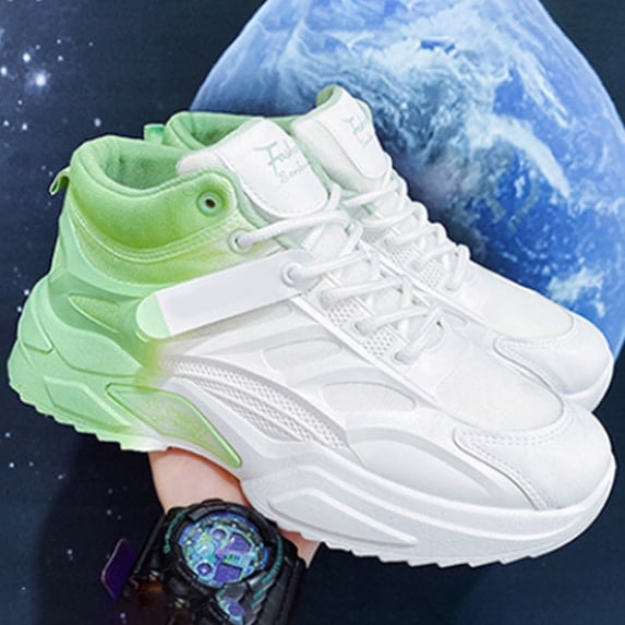 AUDeals Men's Gradient Sneakers, High Top Athletic Shoes with Mesh ...