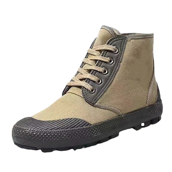 AUDeals Men's High Top Desert Boots, Water Resistant Combat Style with ...