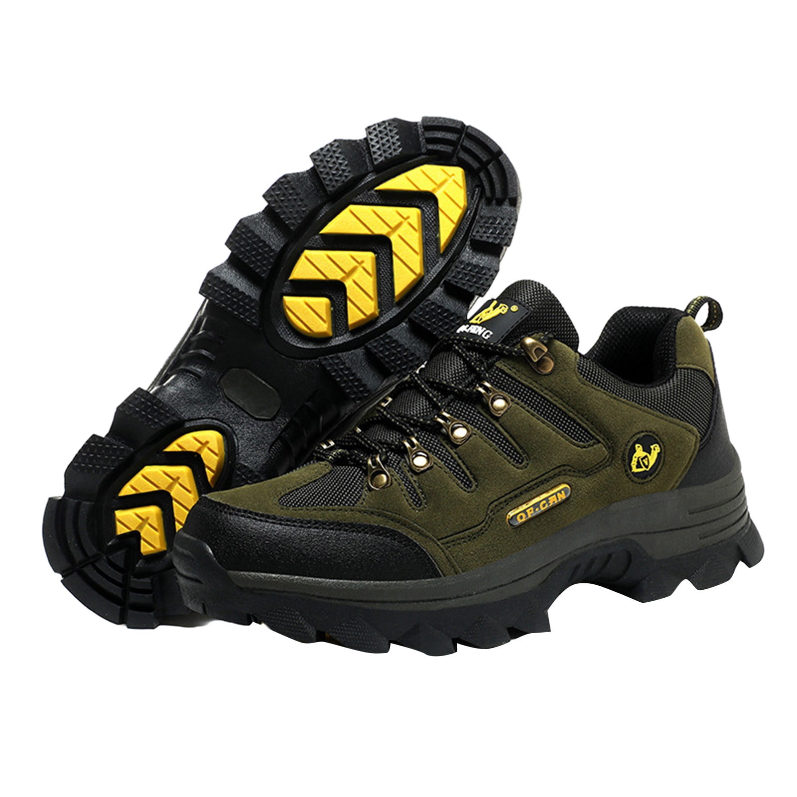 AUDeals Men's High Top Snow Boots Lightweight Breathable Hiking Shoes ...
