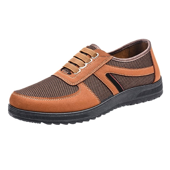 AUDeals Men’s Leather Ankle Boots Slip On Lightweight Loafers Casual ...