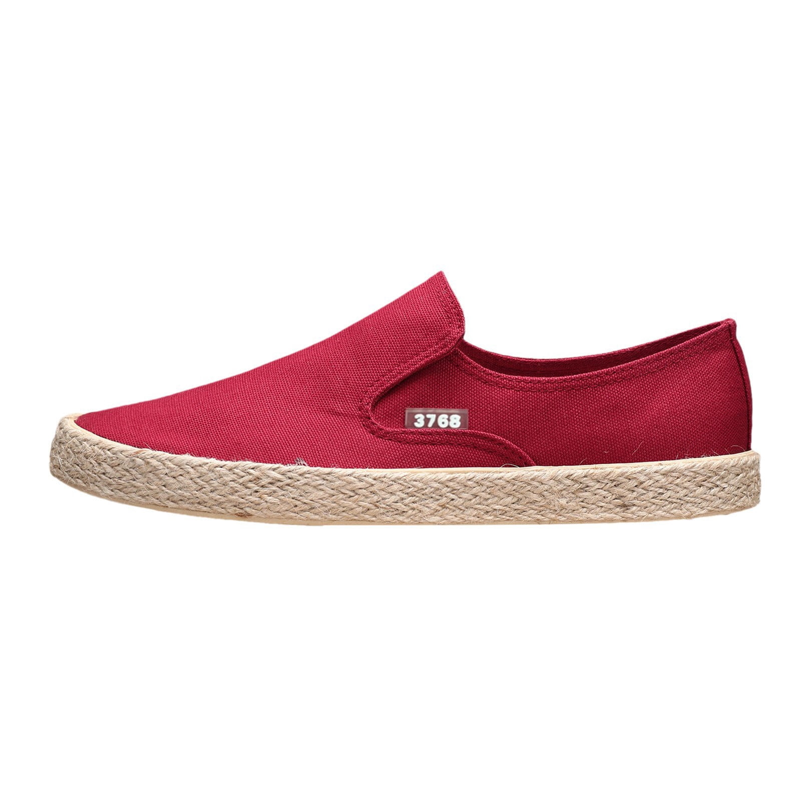 AUDeals Men's Slip On Shoes Canvas Upper Jute Trimmed Rubber Sole ...