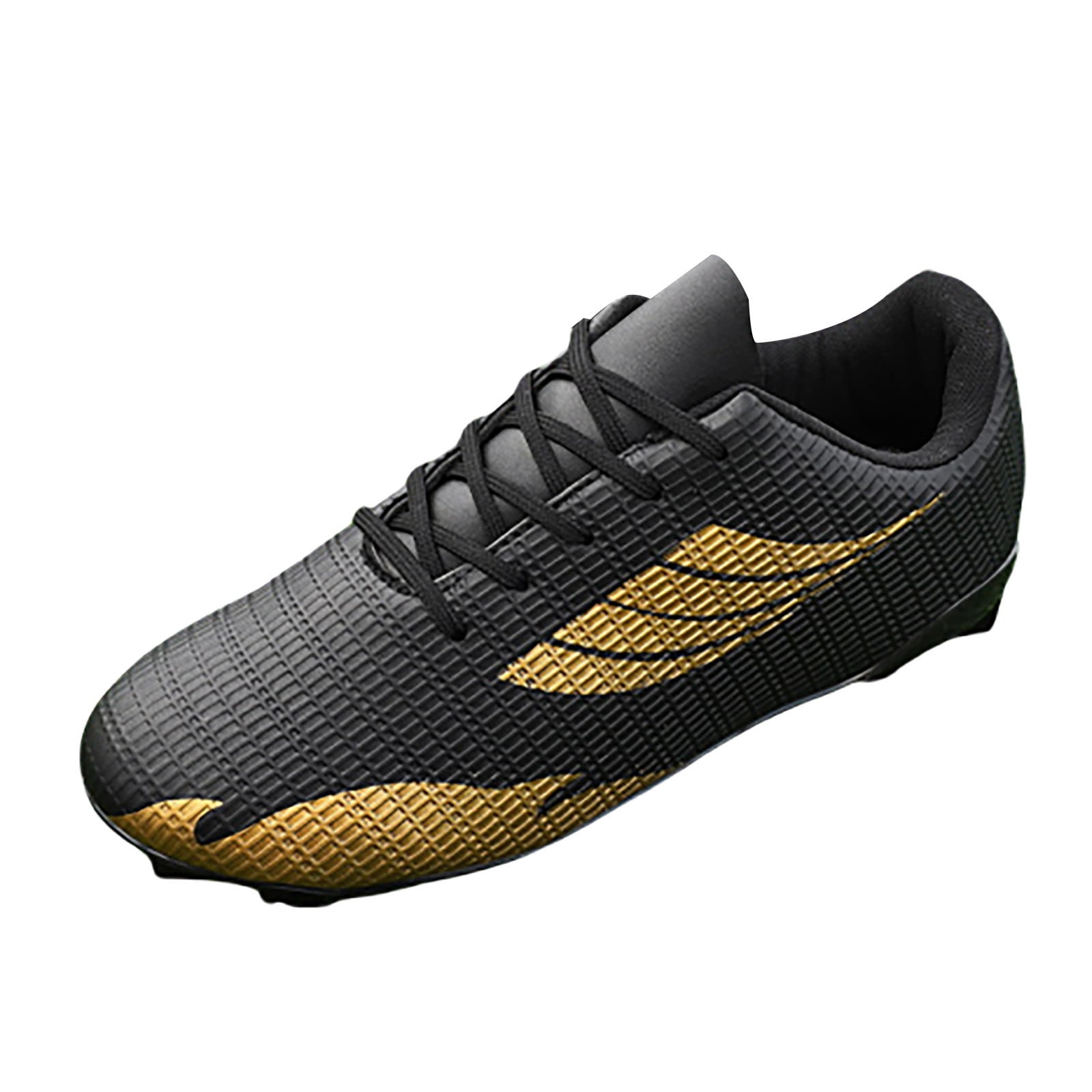 AUDeals Men's Soccer Cleats Breathable Athletic Football Training Shoes ...