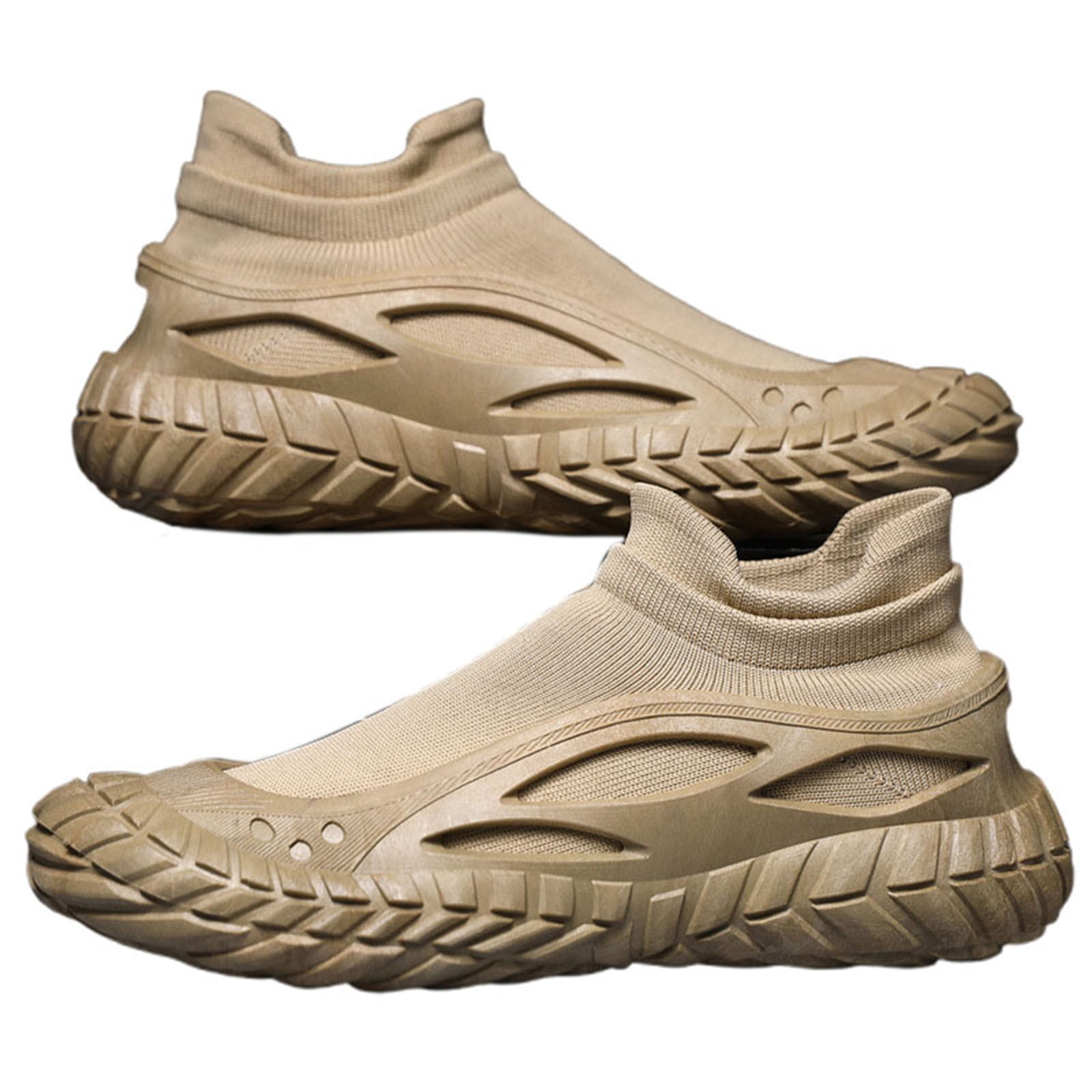 AUDeals Men's Sporty Lace Up Low Top Thick Sole Running Shoes ...