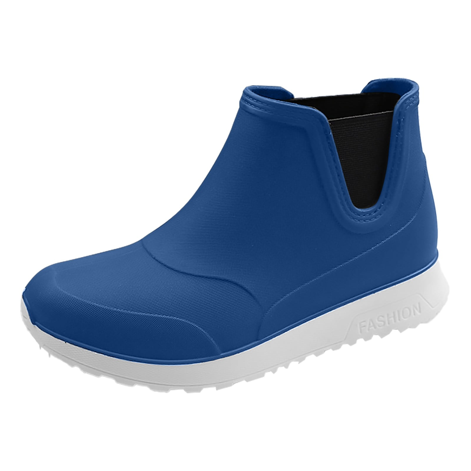 AUDeals Men's Waterproof Ankle Rain Boots Short Rain Shoes with Arch ...