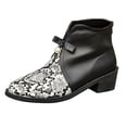 AUDeals Mens Dress Ankle Chelsea Boots Genuine Leather Silvery Pointed ...