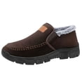 AUDeals Mens Snow Boots Insulated Slip On Outdoor Walking Shoes Warm ...