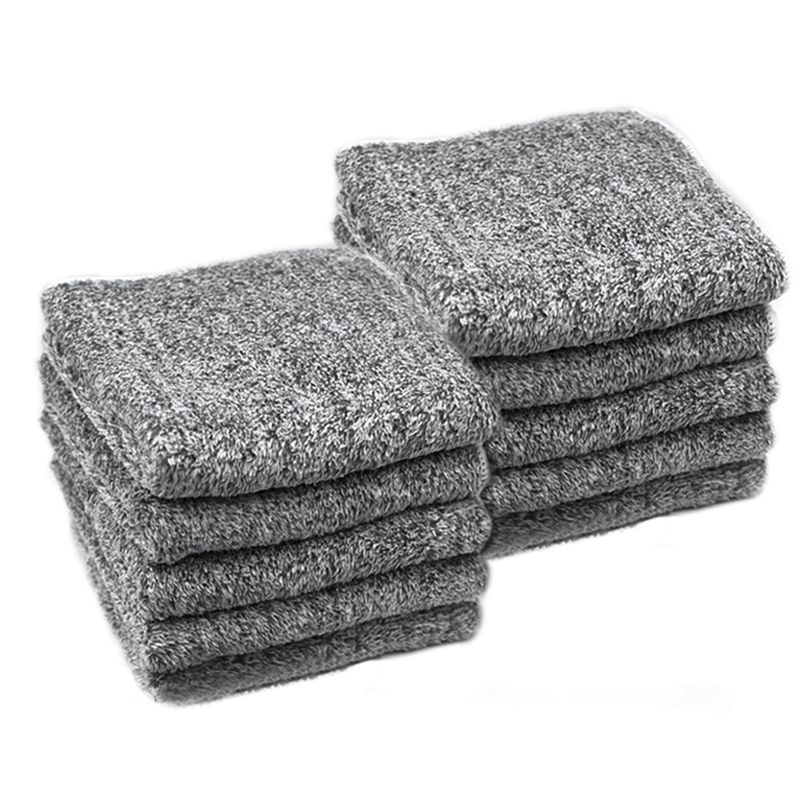 AUDeals Microfiber Dish Cloths & Velvet Textured Reusable Cleaning Rags ...