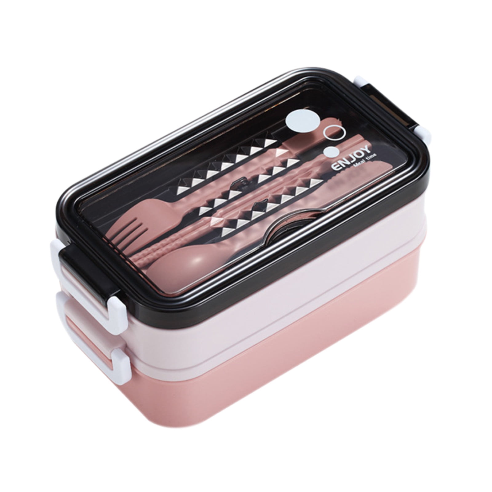 AUDeals Microwave-Safe Bento Box | 2-Tier Plastic Container with ...