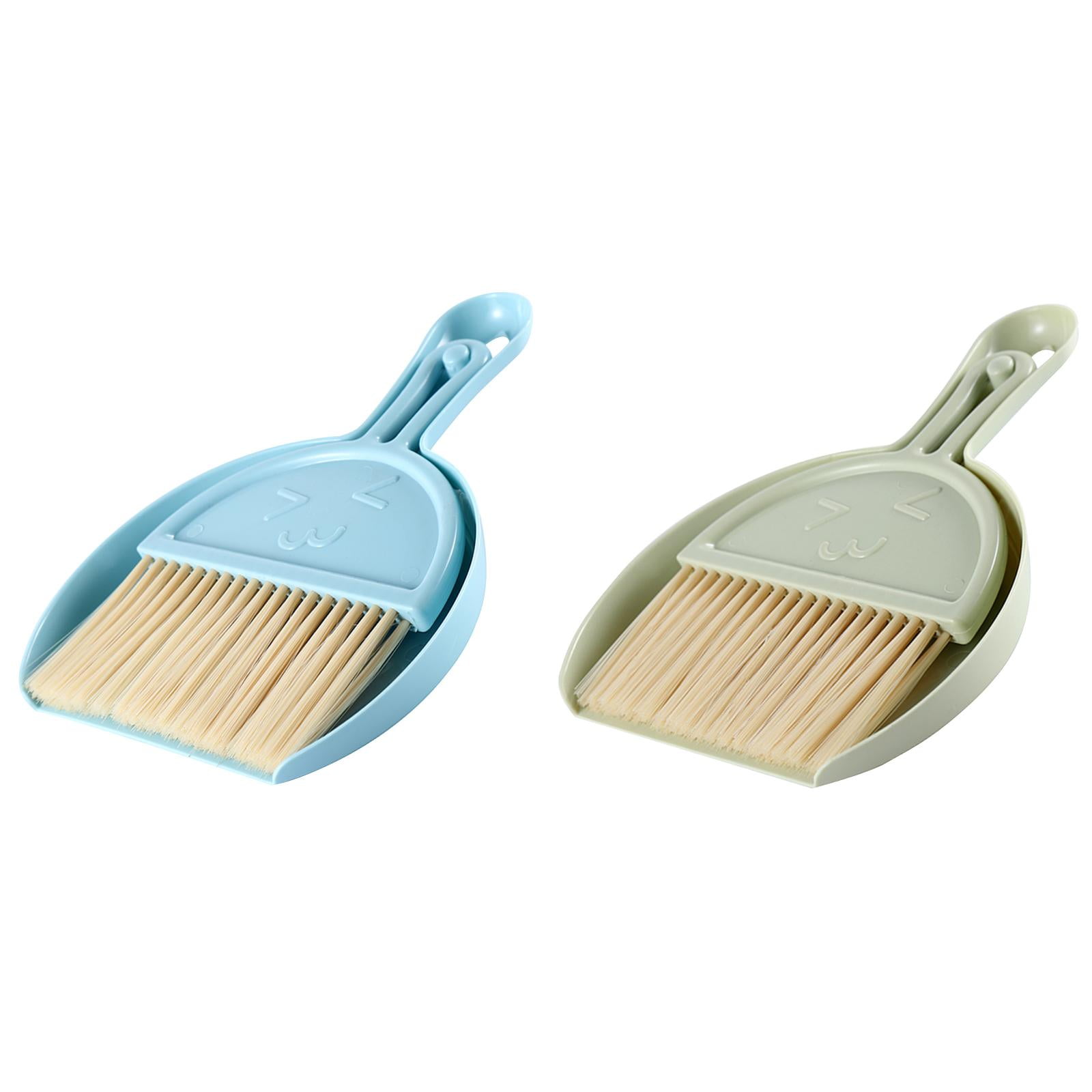 AUDeals Mini Dust Pan with Set Small Dustpan Brush Set Hand Dustpan Table Top Brush Portable ...