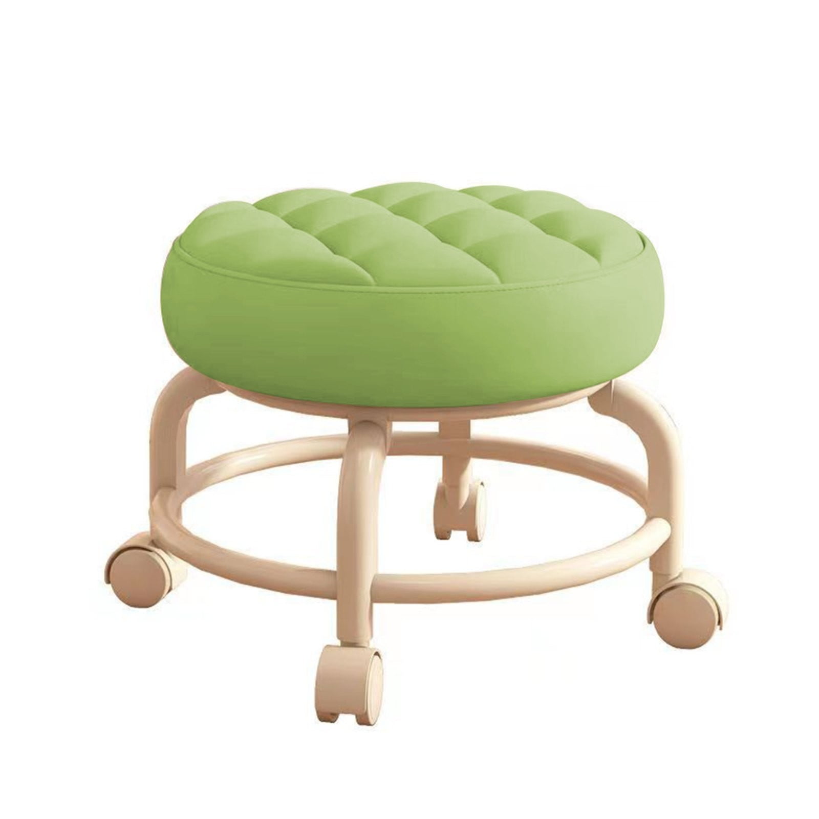 AUDeals Mobile Low Rolling Stool with 360° Swivel Wheels Comfortable ...