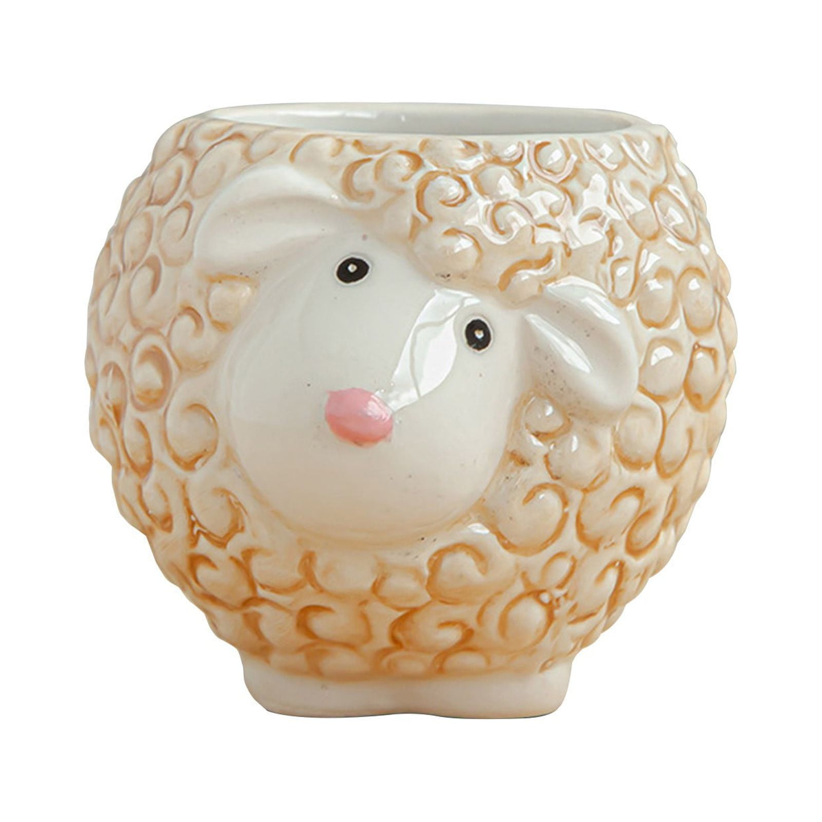 AUDeals Modern Ceramic Planter Set Cartoon Panda Pot with Care Kit UV ...