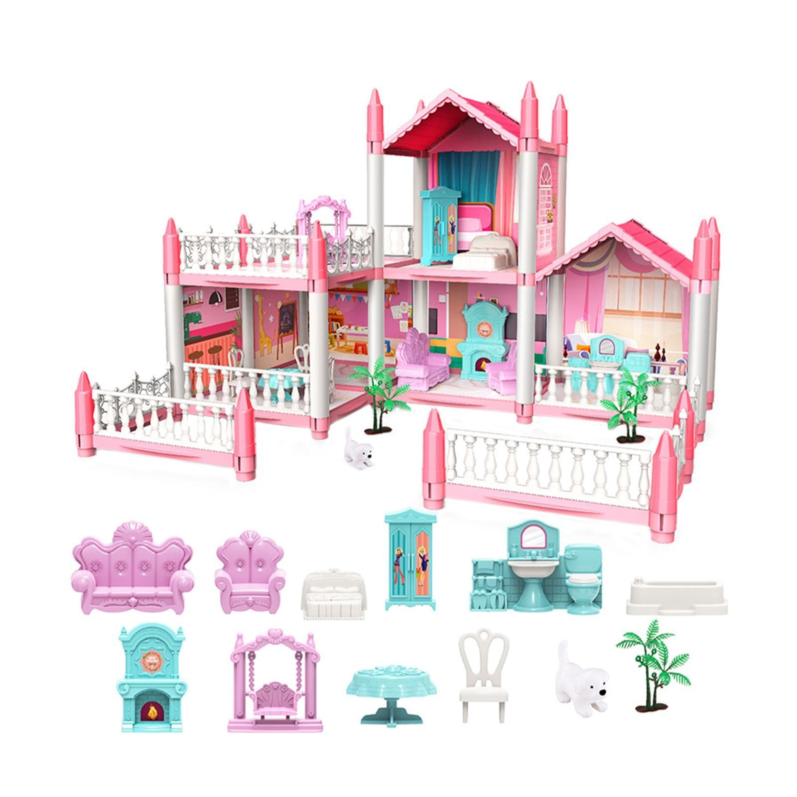 AUDeals Modular Dollhouse DIY Kit Creative Architecture Building Set ...