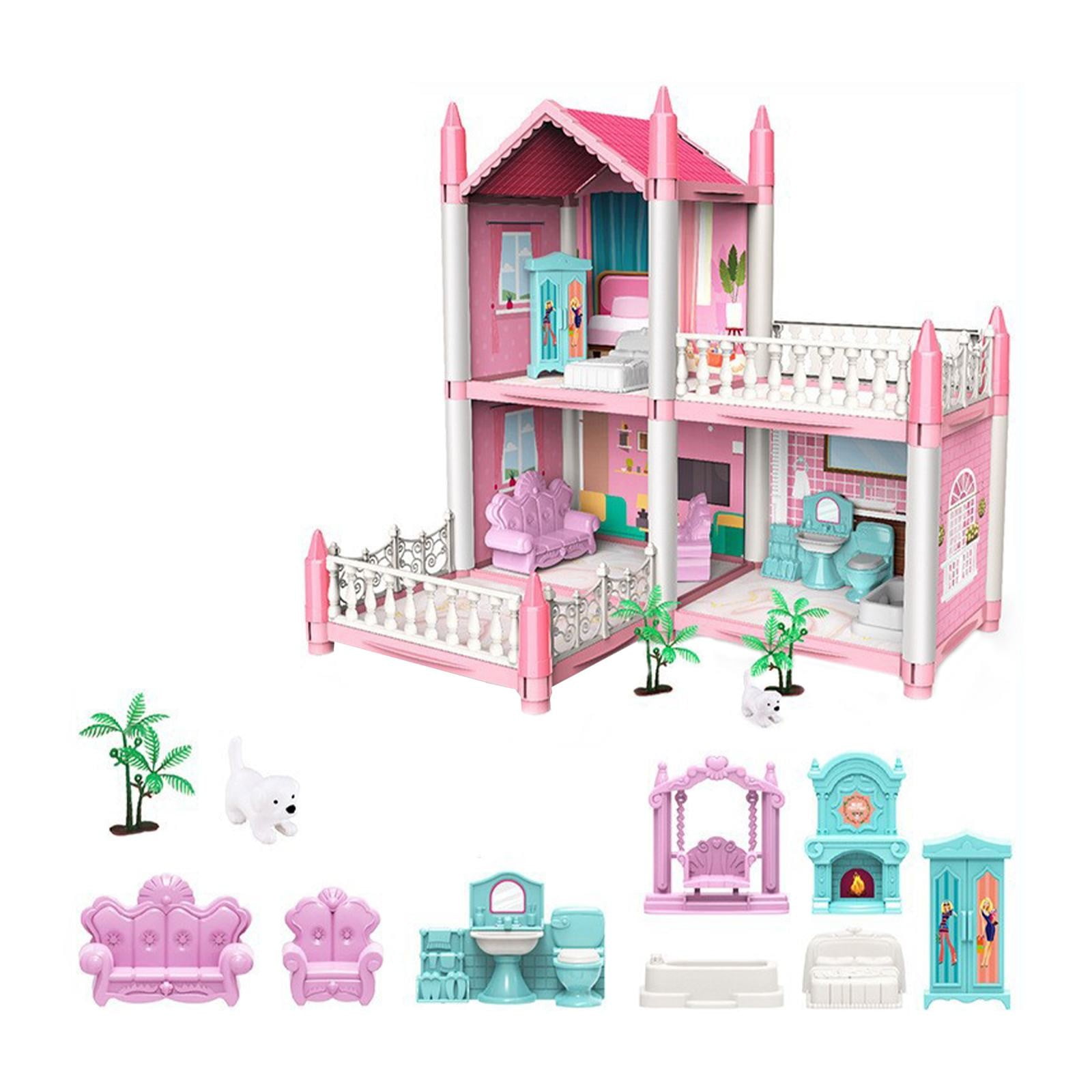 AUDeals Modular Dollhouse DIY Kit Creative Architecture Building Set ...