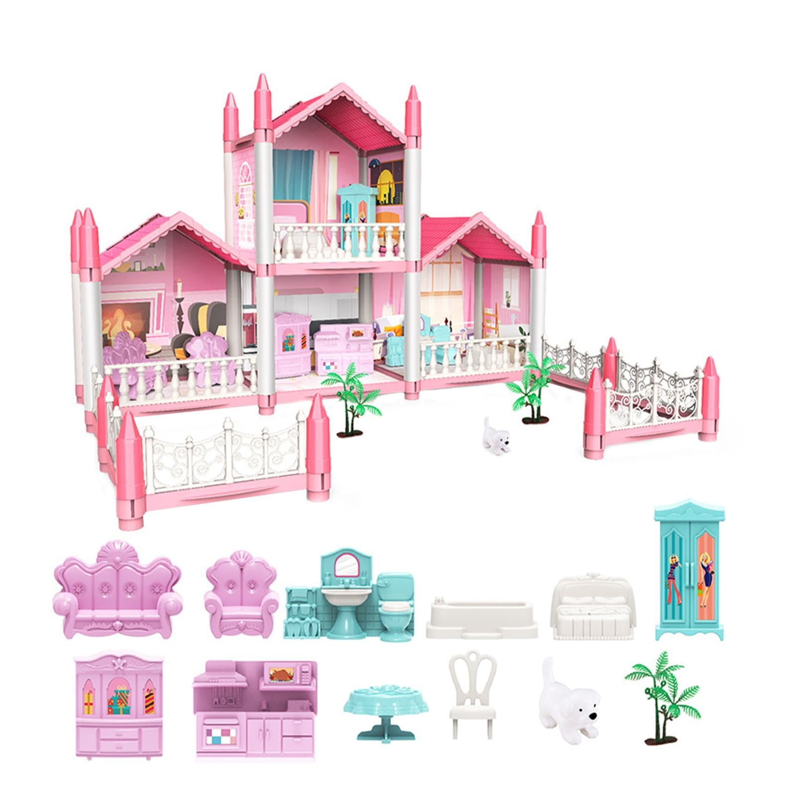 AUDeals Modular Dollhouse DIY Kit Creative Architecture Building Set ...