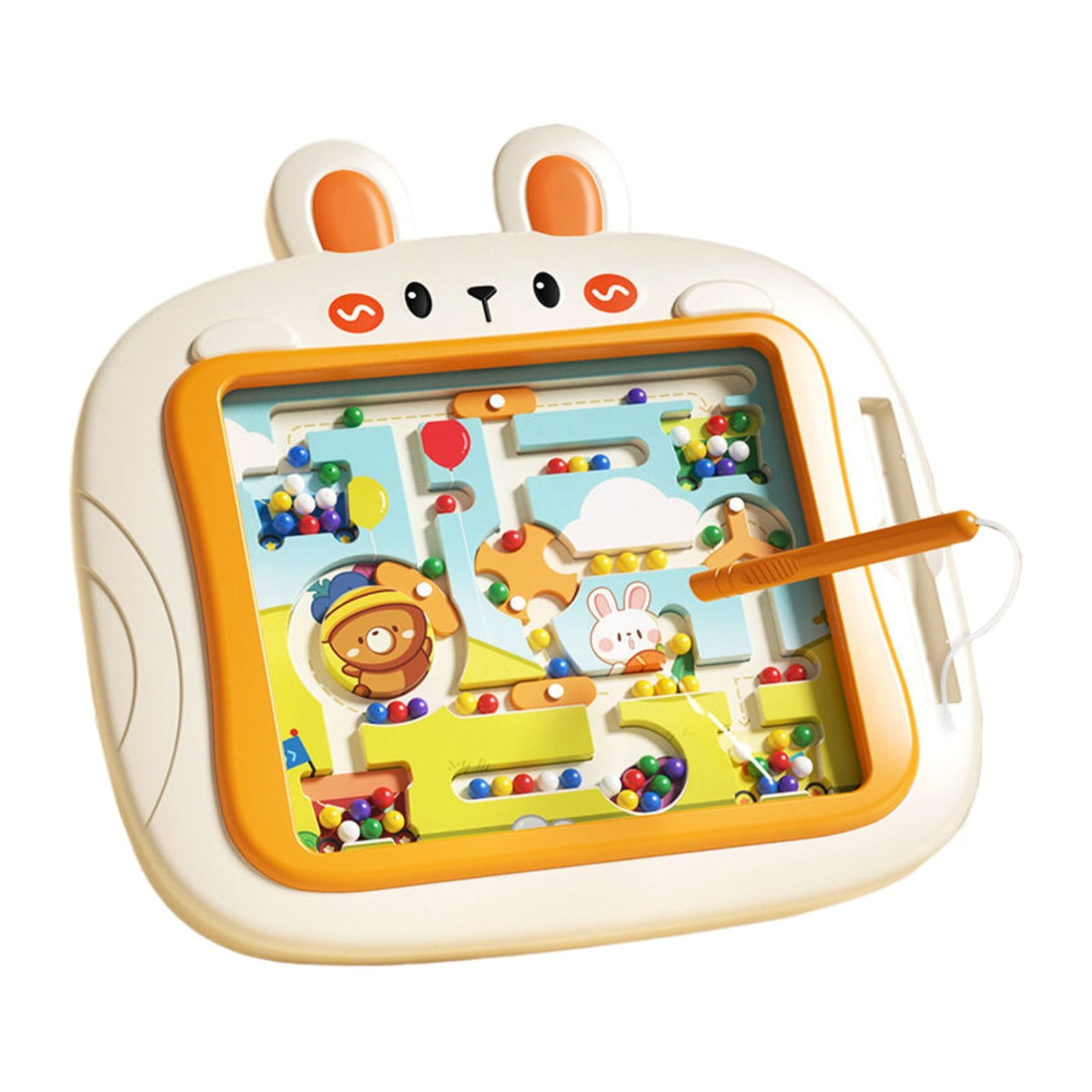 AUDeals Rabbit Magnetic Drawing Board Large Erasable Art Toy with Bead ...