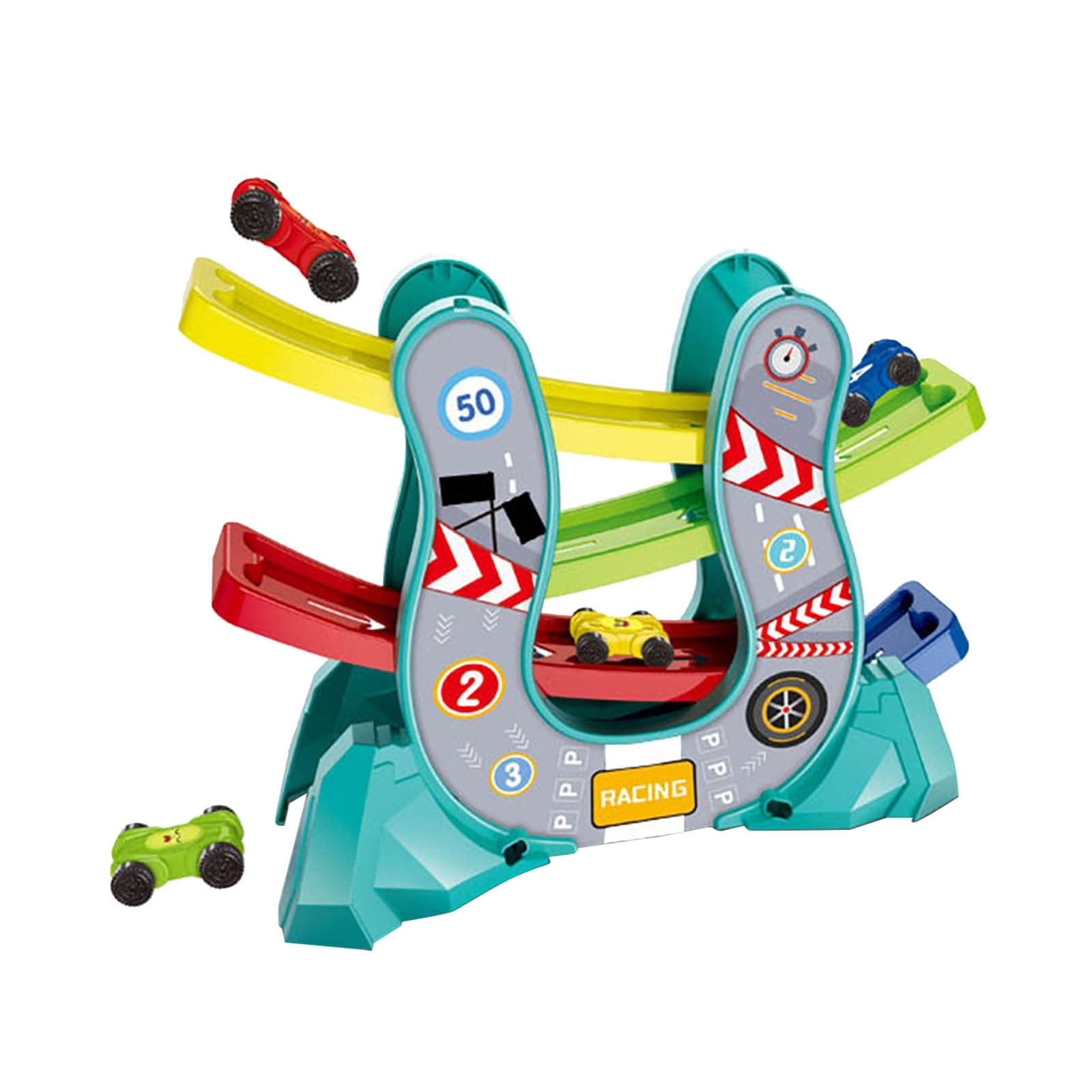 AUDeals Race Car Ramp Play Set Hot Children's Assembled Gliding Rail ...