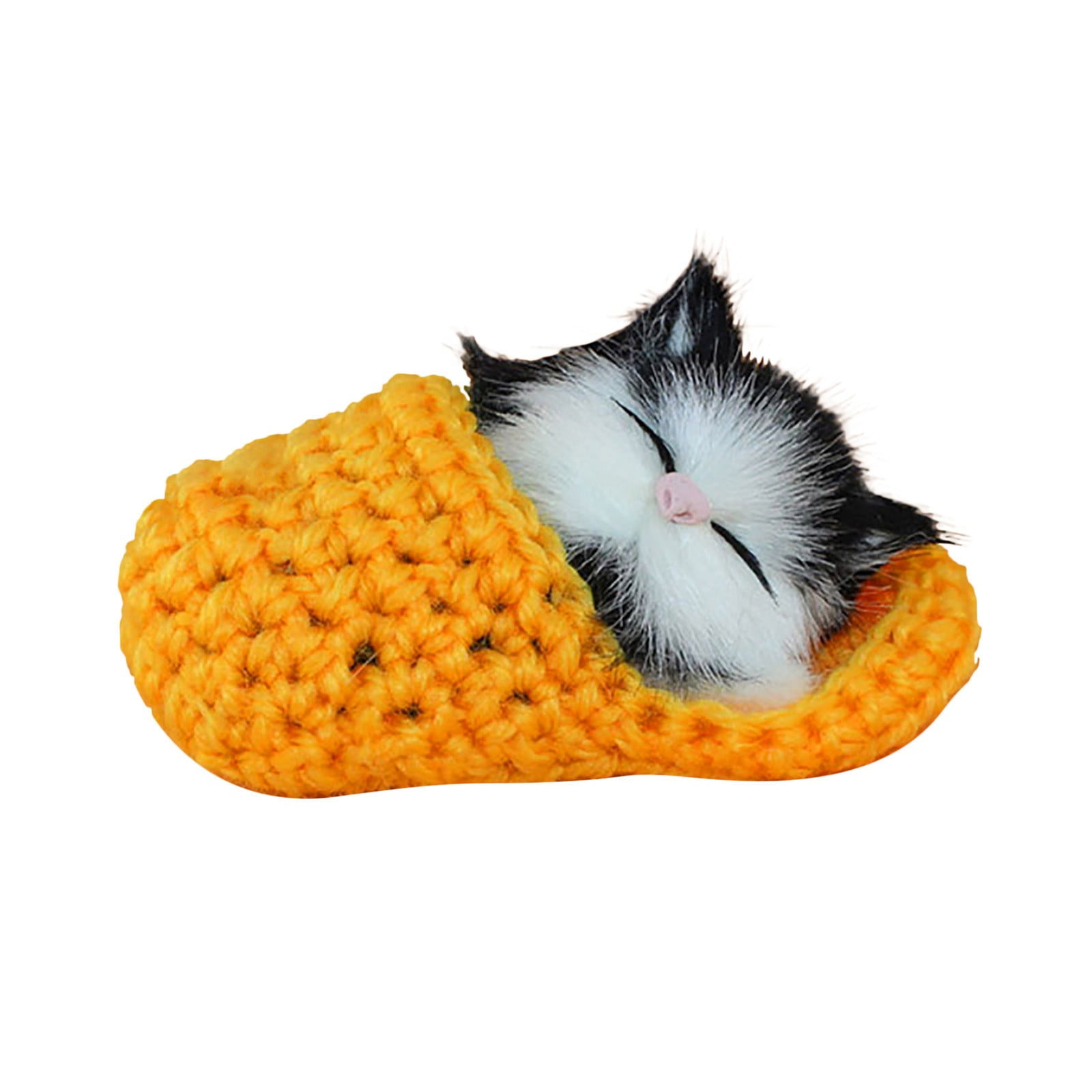 AUDeals Realistic Cat Plush Toy with Sound, Lifelike Sleeping Furry ...