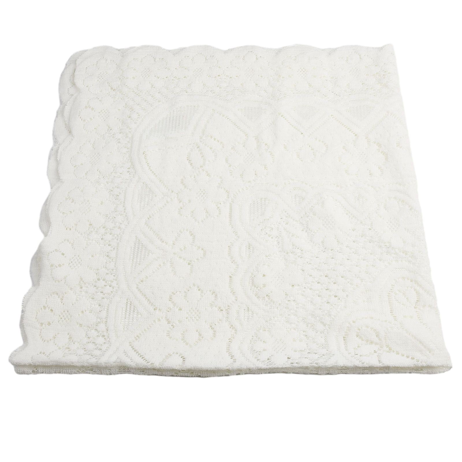 AUDeals Rectangle Tablecloth, White Lace Coffee Table Tablecloth ...